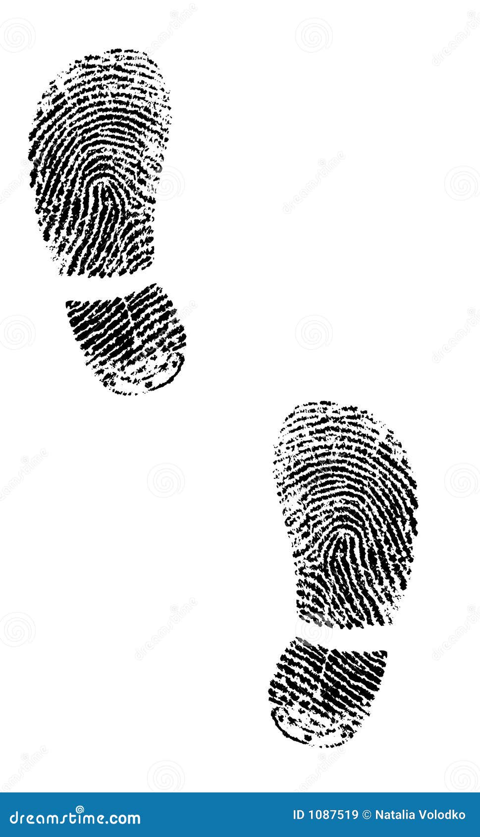 Shoe Prints from Fingerprints Stock Vector - Illustration of track ...