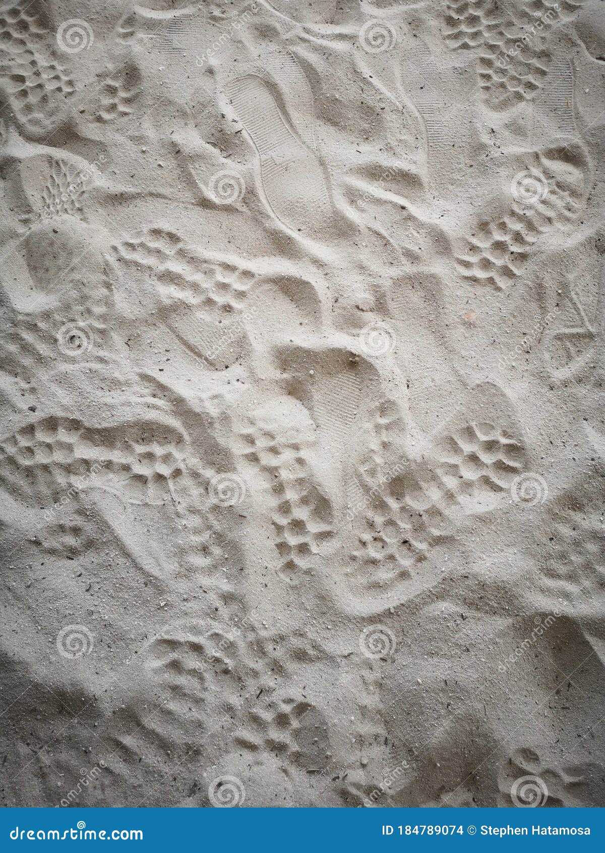 Shoe Prints in the Sand stock photo. Image of pattern - 184789074