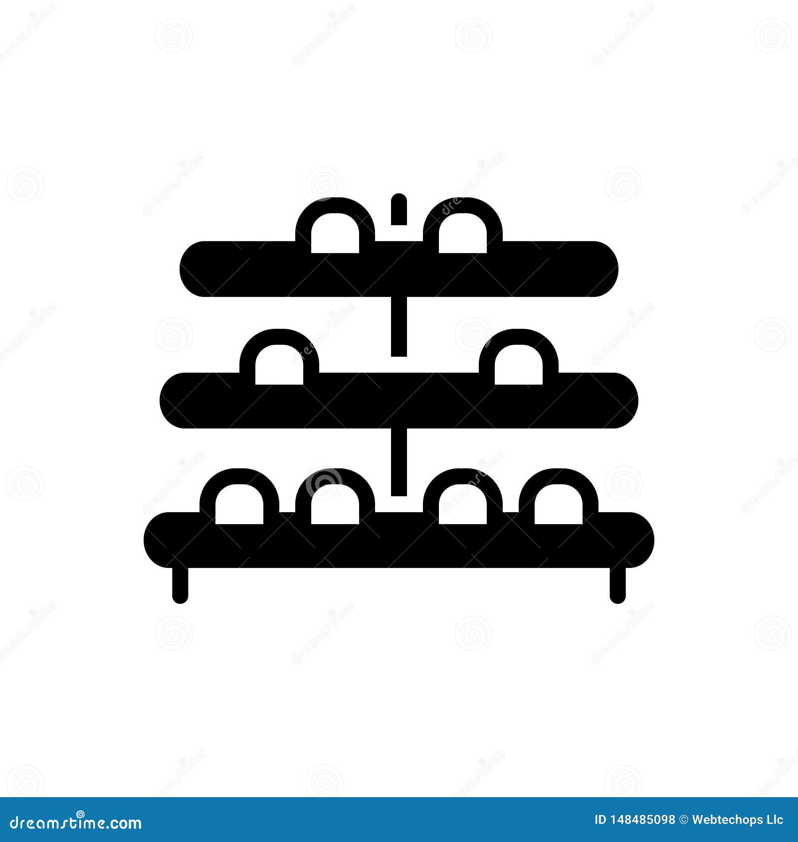 Black Solid Icon for Shoe Rack, Stand and Collection Stock Vector ...