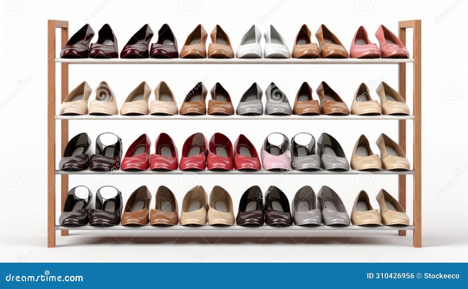 High Quality Shoe Rack on White Background Stock Illustration ...
