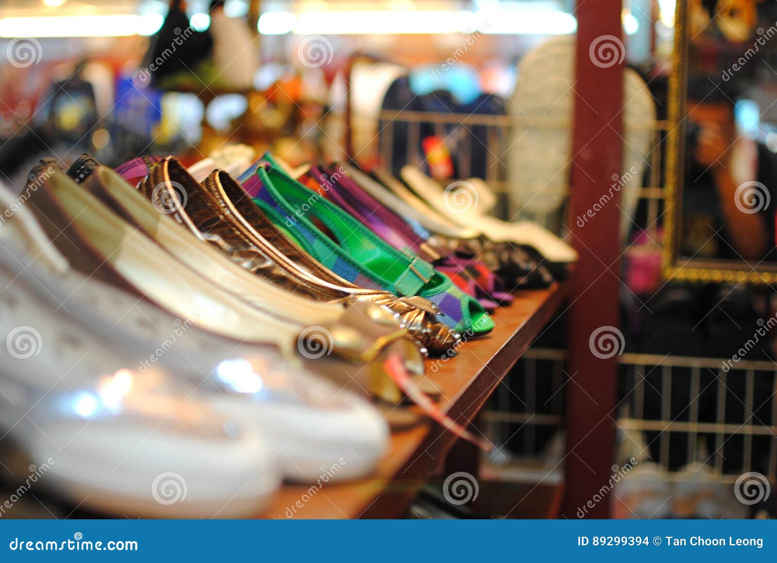 Shoe Selling in Market stock photo. Image of products - 89299394