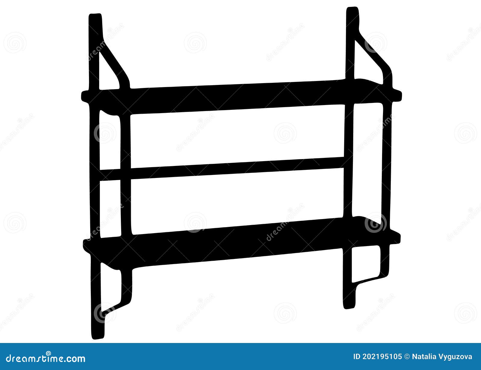 Shoe Shelf for Shoes in 2 Tiers. Stock Vector - Illustration of ...