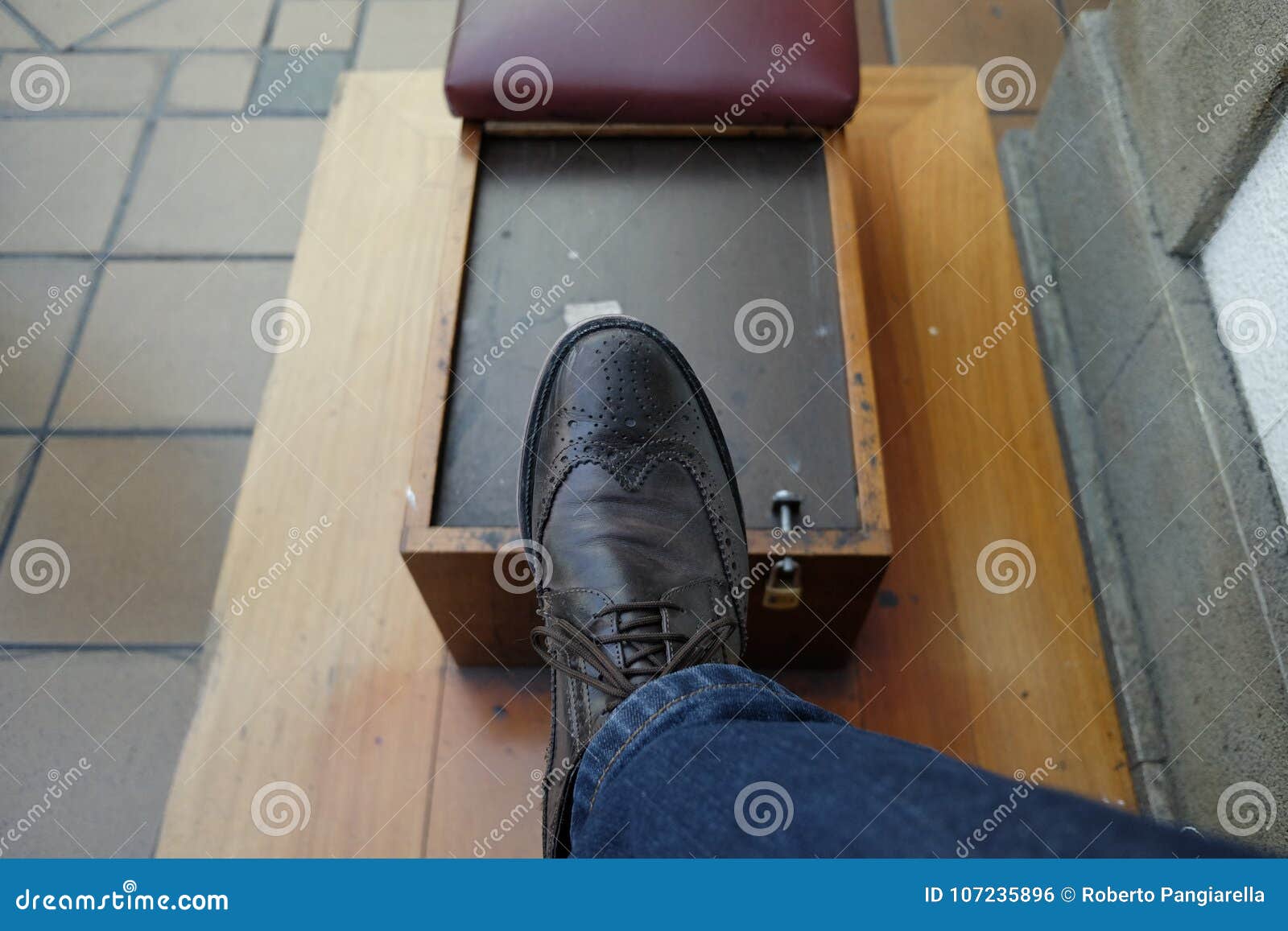 Shoe shine chair stock photo. Image of shoe, city, shining - 107235896