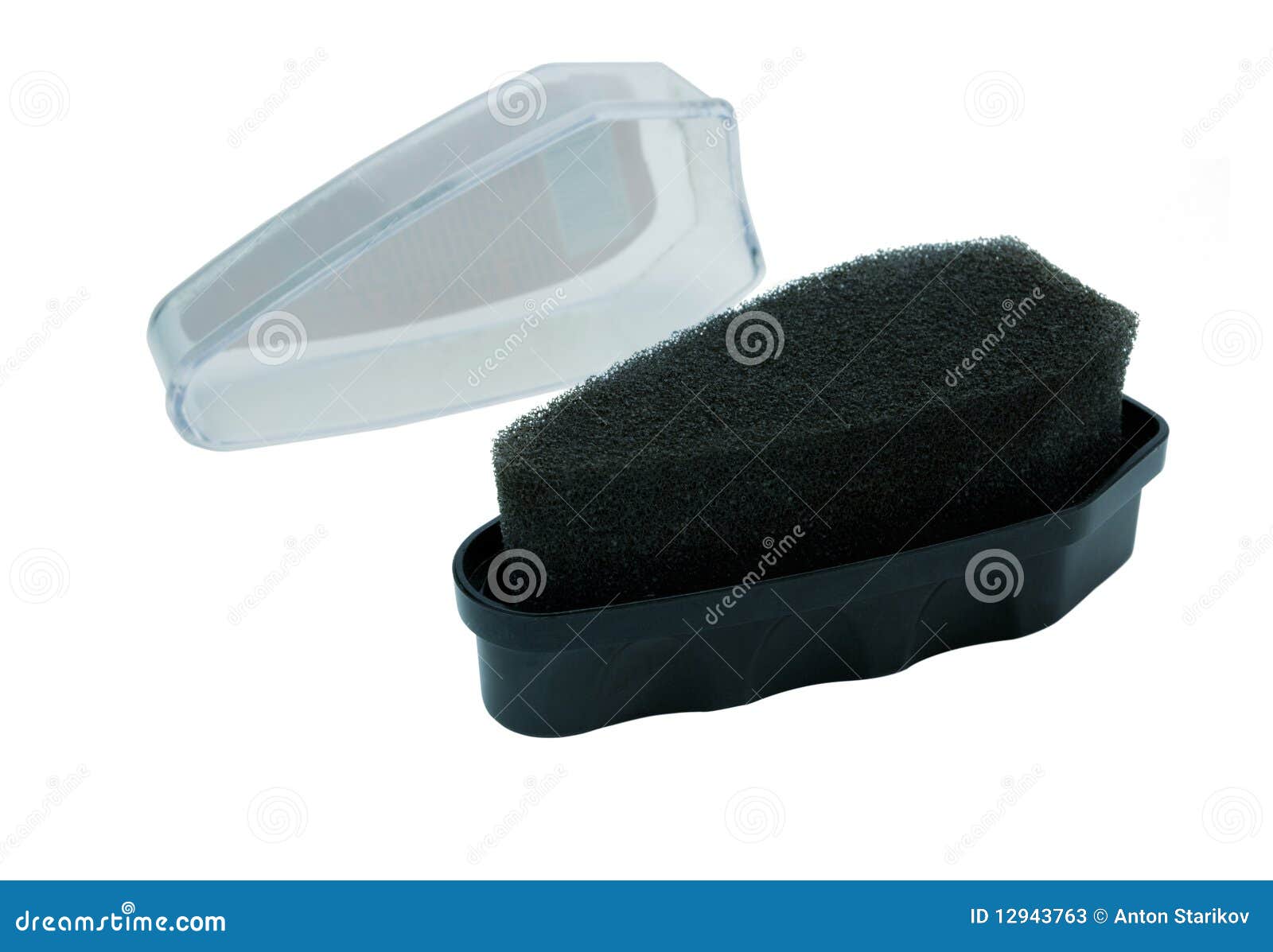 Shoe shine sponge stock image. Image of care, black, effect - 12943763