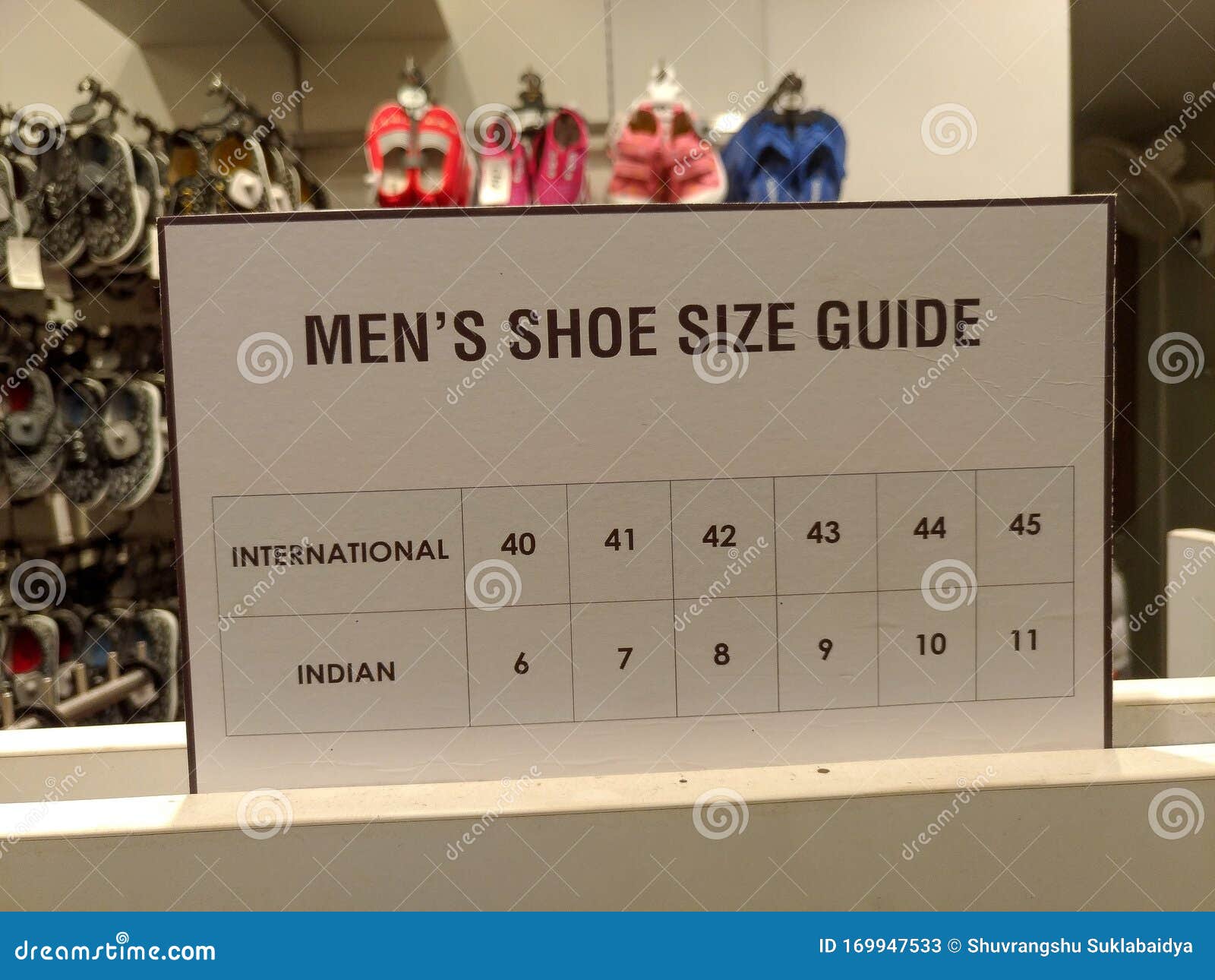 Shoe Size Guide for Men s stock image. Image of mens - 169947533