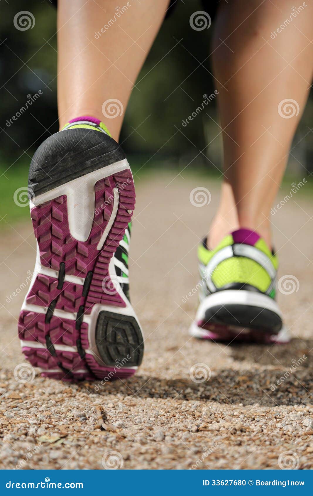 Shoe Sole from a Jogger while Running Stock Photo - Image of forest ...