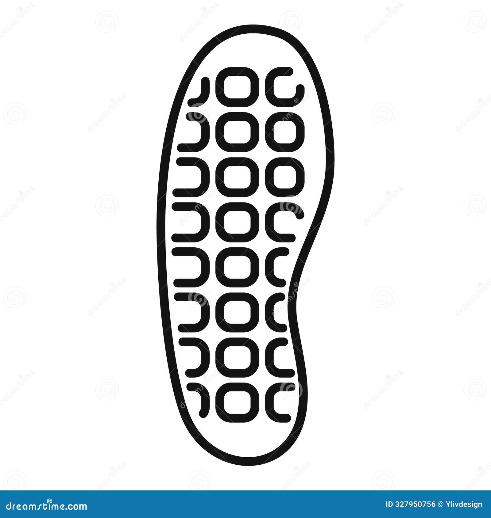 Shoe Sole Leaving Footprint with Square Pattern Stock Illustration ...
