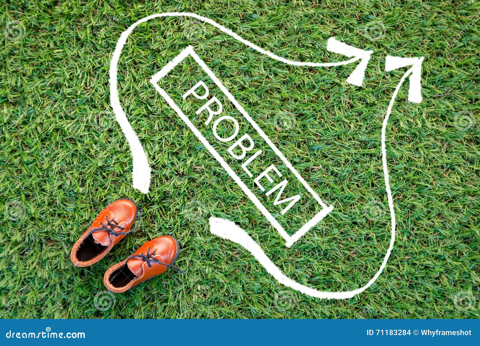 Shoe Walk Pass Problem Word Stock Photo - Image of guidance, idea: 71183284