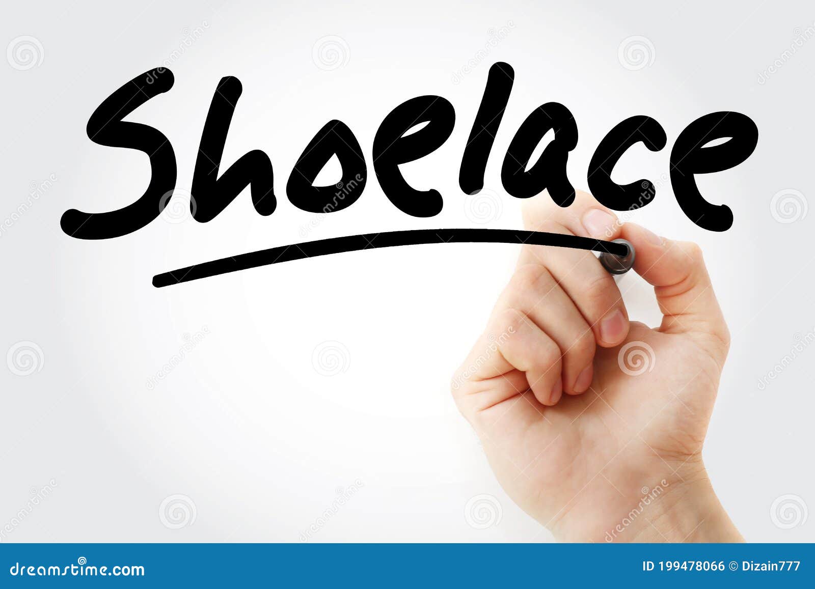 Shoelace text with marker stock photo. Image of athlete - 199478066