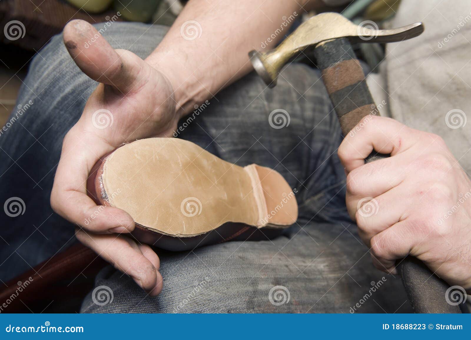 Shoemaker stock image. Image of foot, shoe, fashioned - 18688223