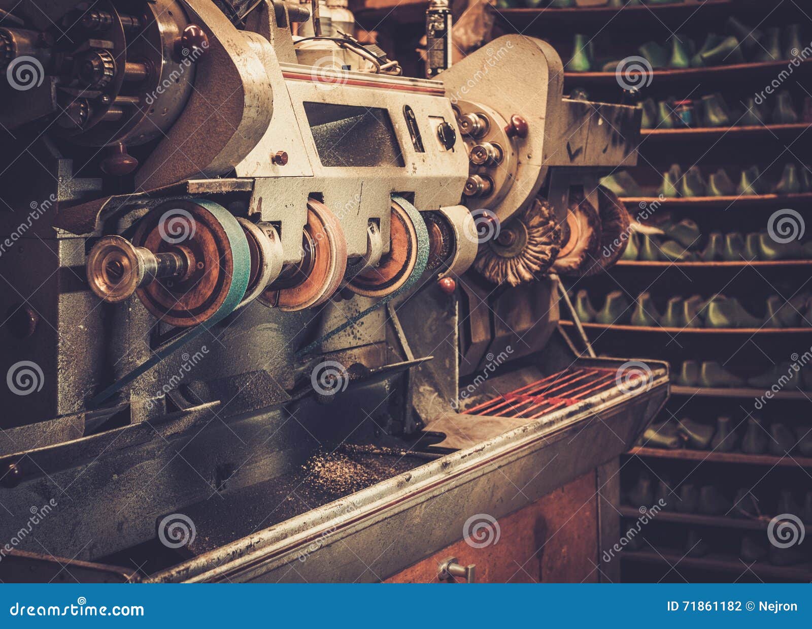Shoemaker Grinder and Polishing Machine. Stock Photo - Image of ...