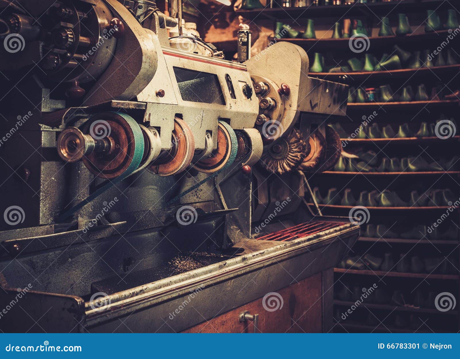 Shoemaker Studio Craft Grinder, Polishing Machine. Stock Image - Image ...
