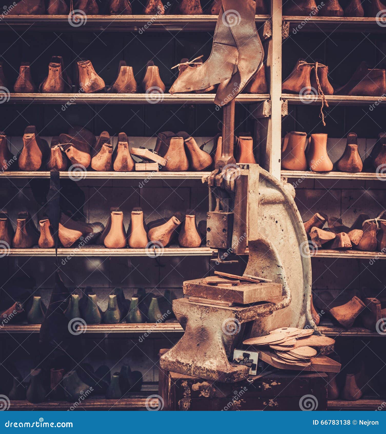 Shoemaker Studio Craft Professional Press Machine. Stock Photo - Image ...