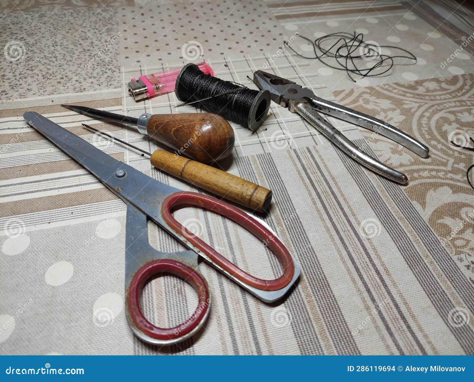 Shoemaker Tools Set on Table Stock Photo - Image of textured, repair ...