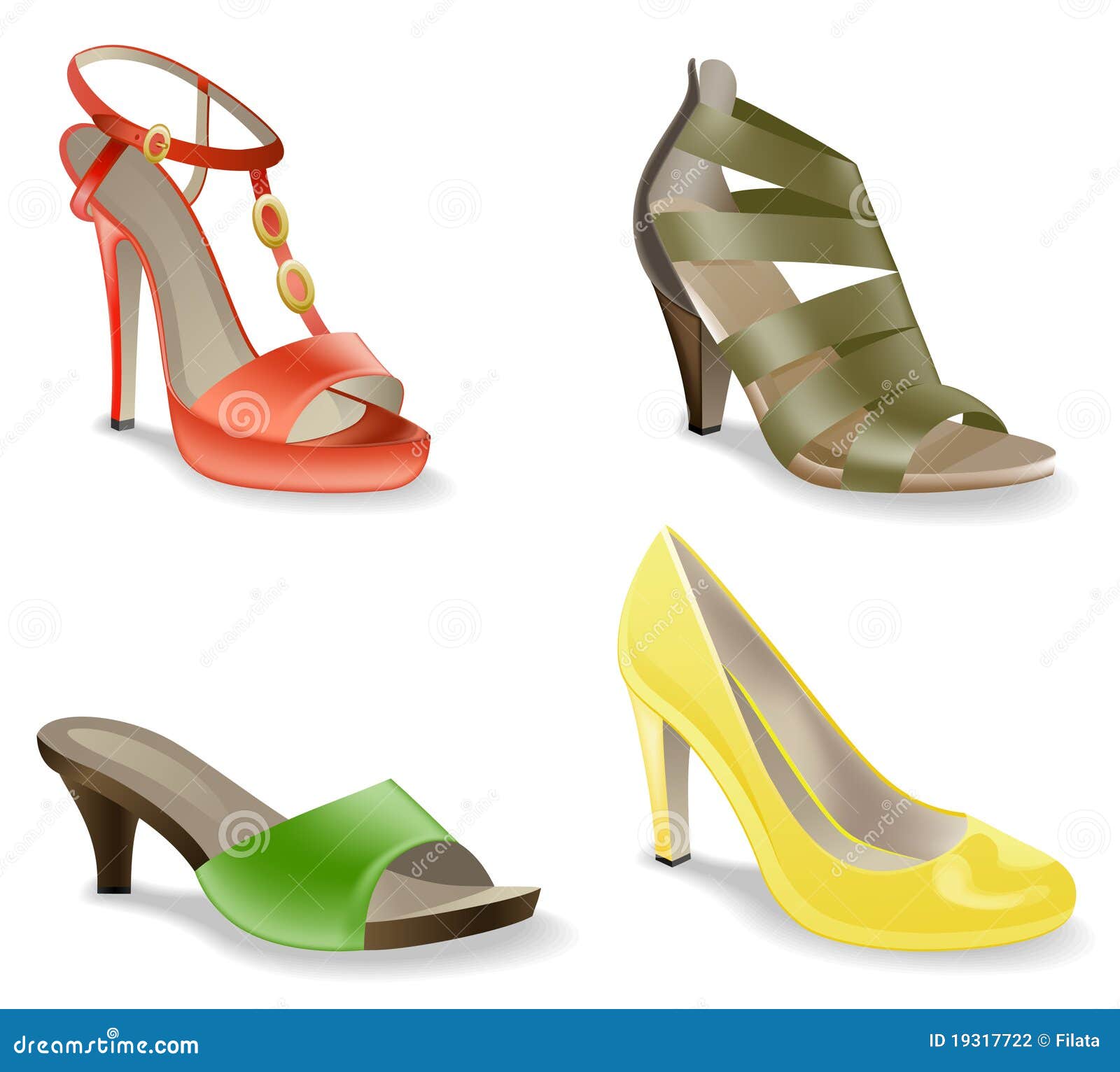 Shoes stock vector. Illustration of toes, fashion, glamour - 19317722