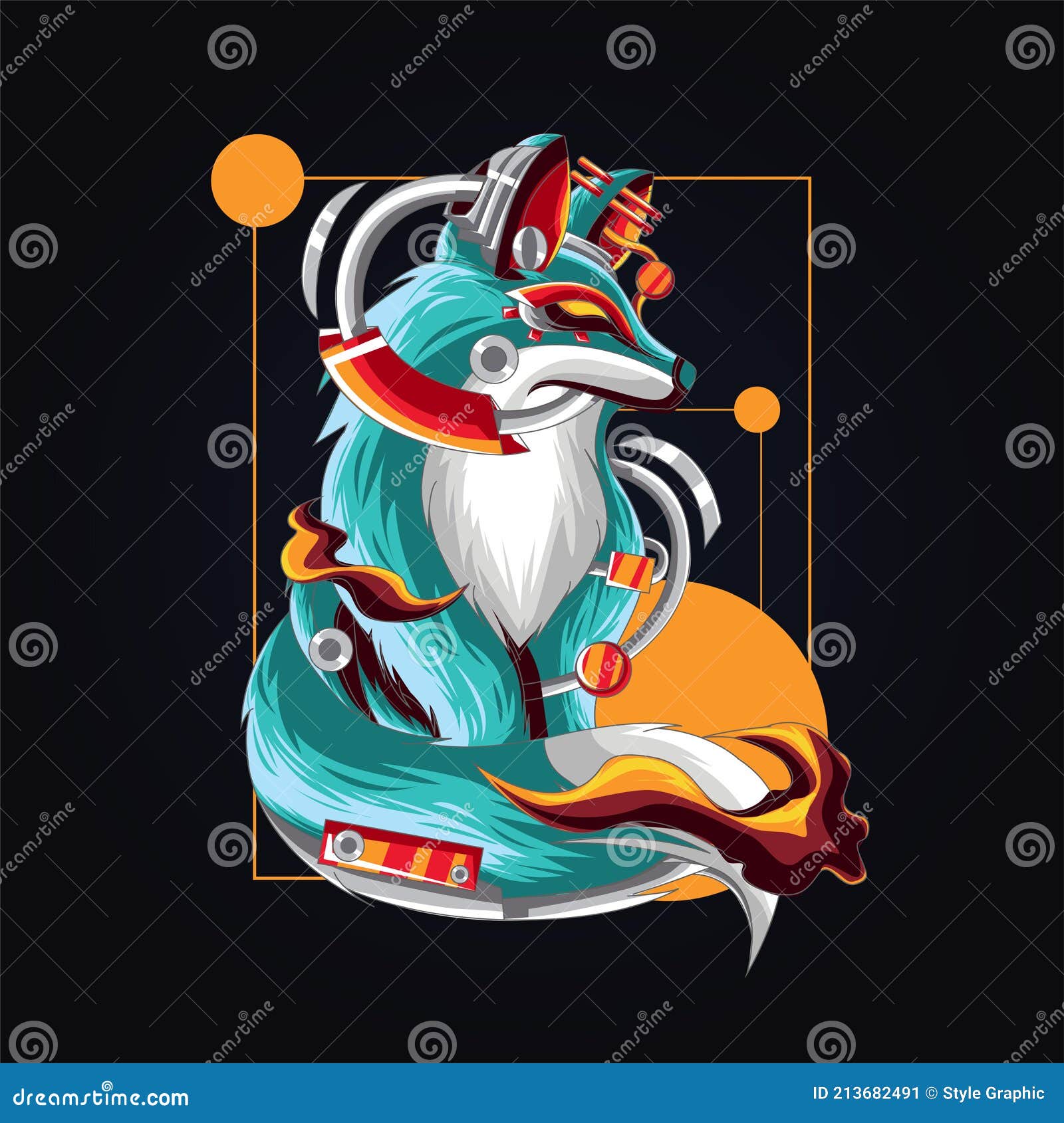 Fox Electric Mascot Logo Vector Illustration Stock Vector ...
