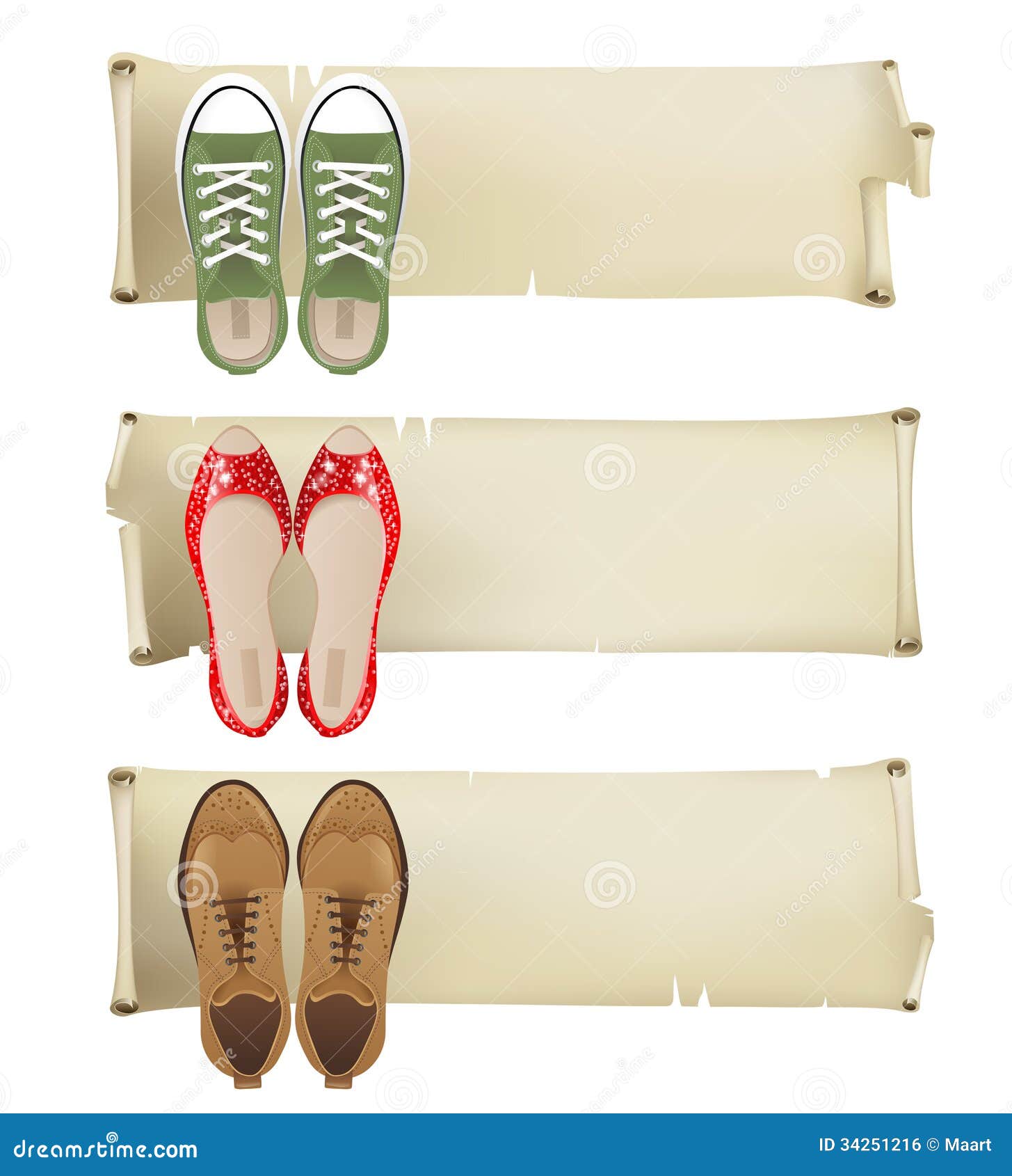 Shoes banners stock vector. Illustration of paper, elegance - 34251216