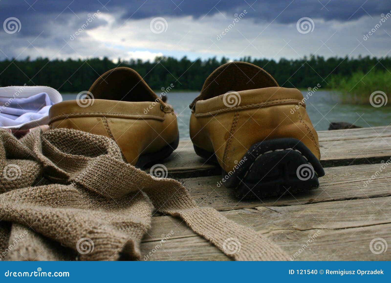Shoes on the bridge stock photo. Image of dunes, grass - 121540