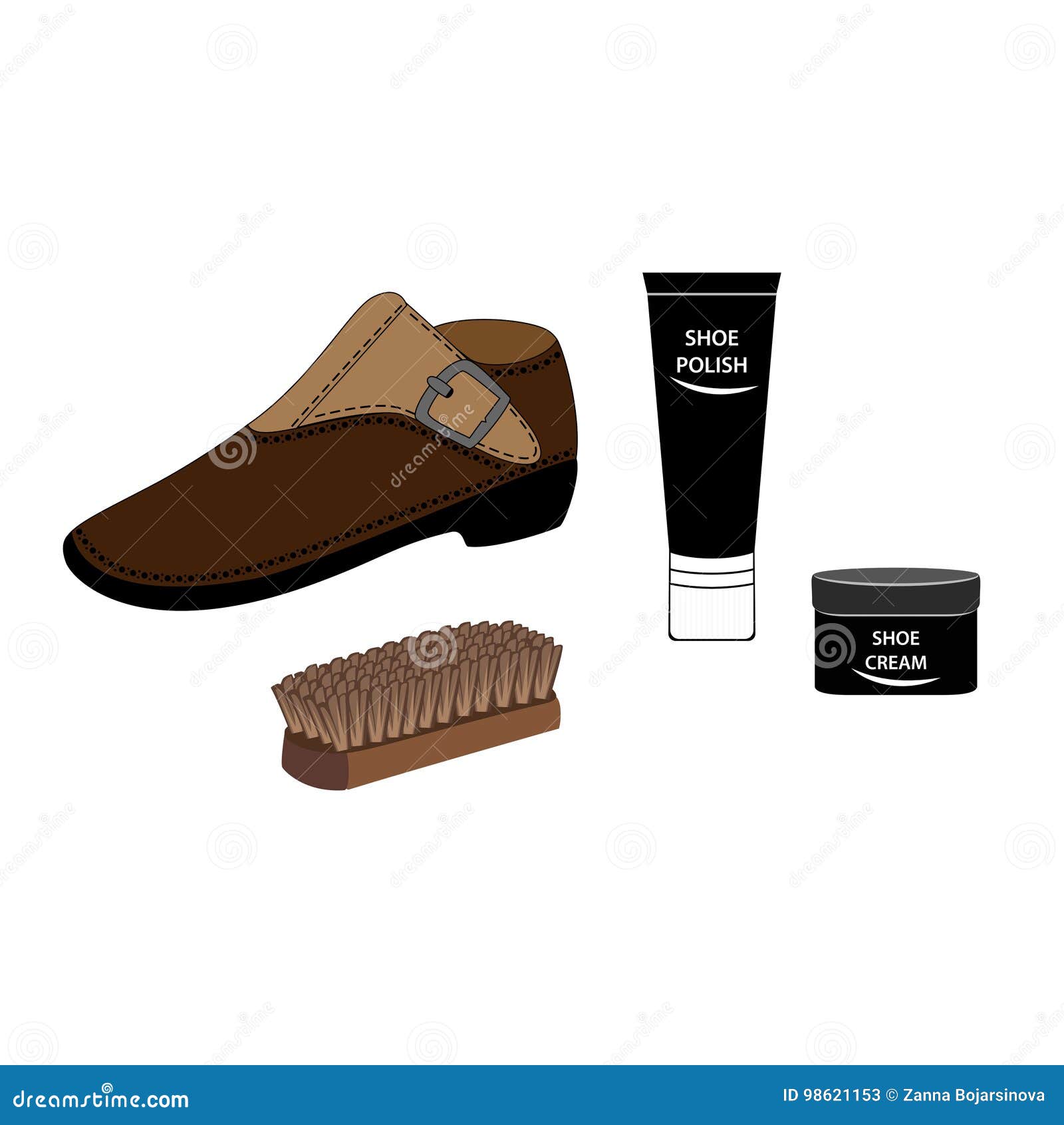 Shoes Care Accessories Vector Illustration Stock Vector - Illustration ...