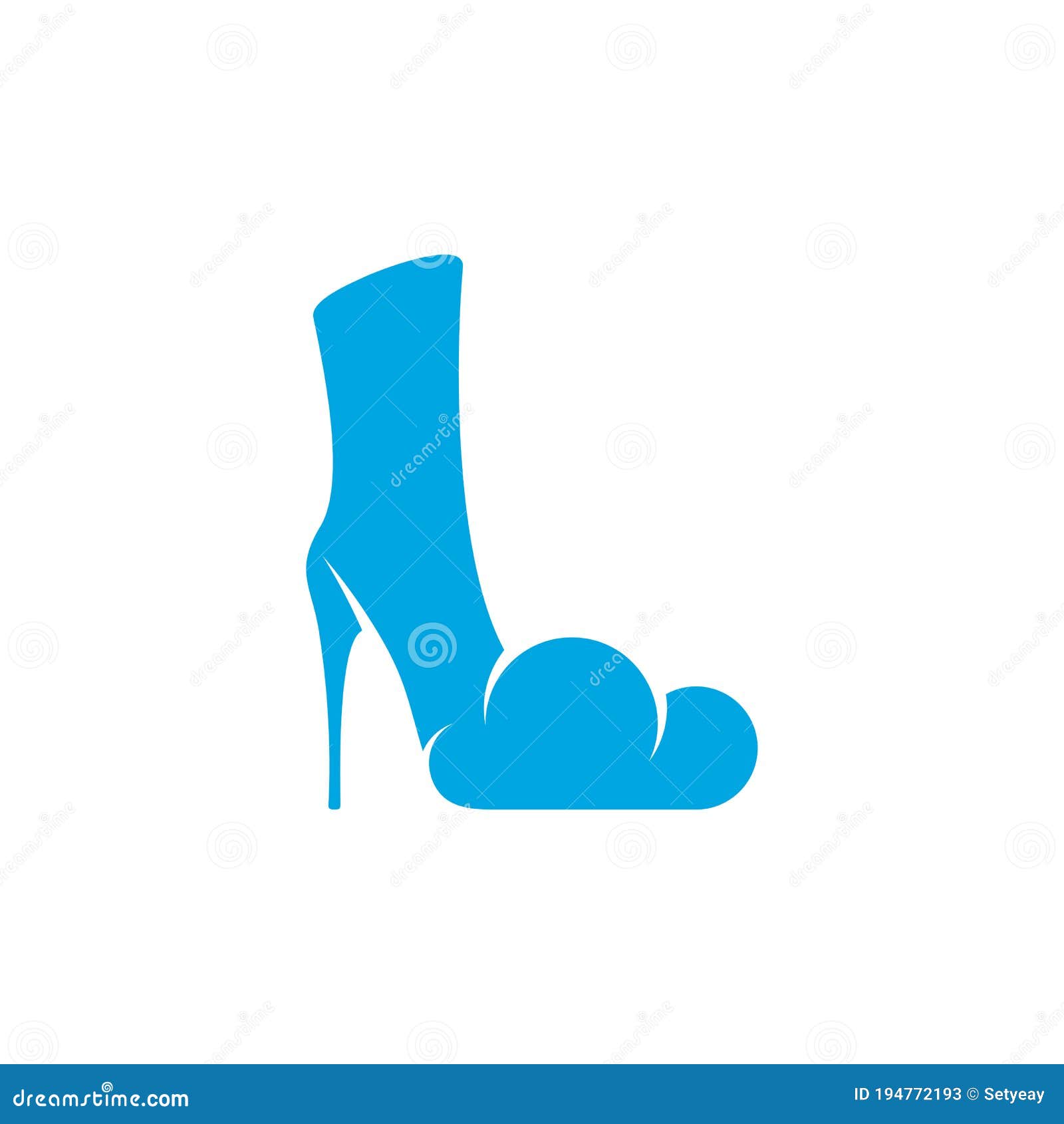 Shoes with Cloud Logo Design Concept Vector Template, Icon Symbol ...