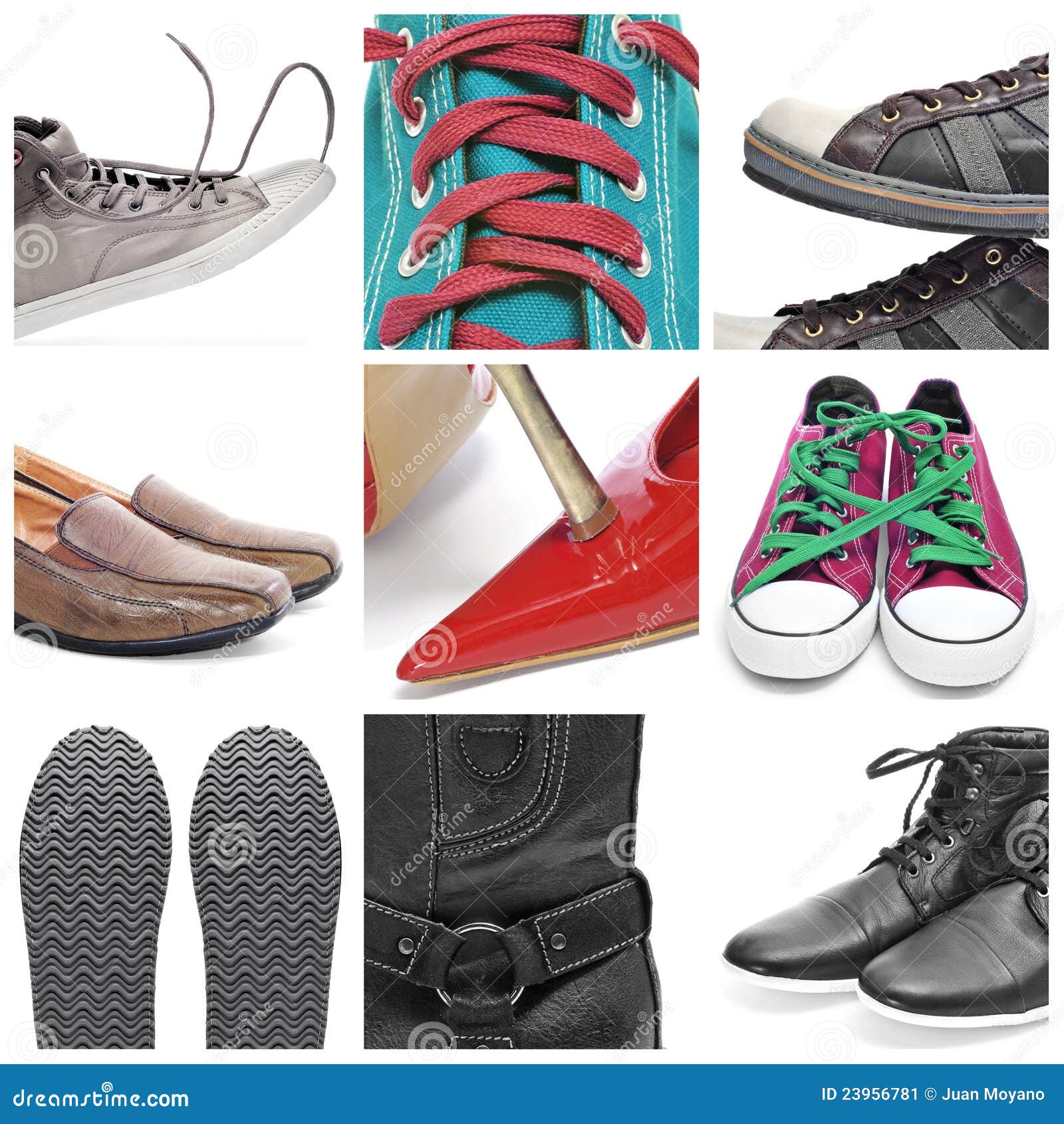 Shoes collage stock image. Image of pair, object, isolated - 23956781