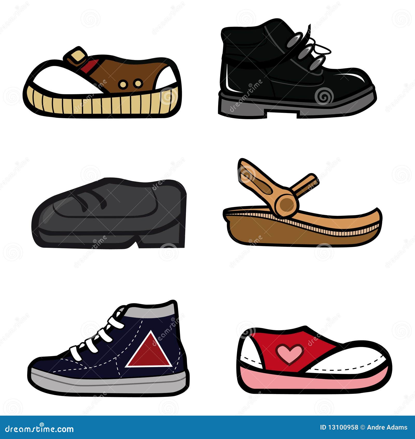 Shoes collection stock vector. Illustration of sneaker - 13100958