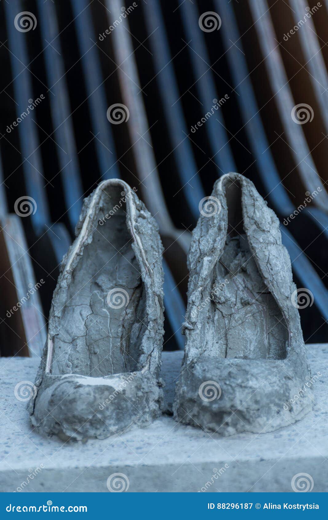 Shoes in concrete stock image. Image of fashion, desolate - 88296187