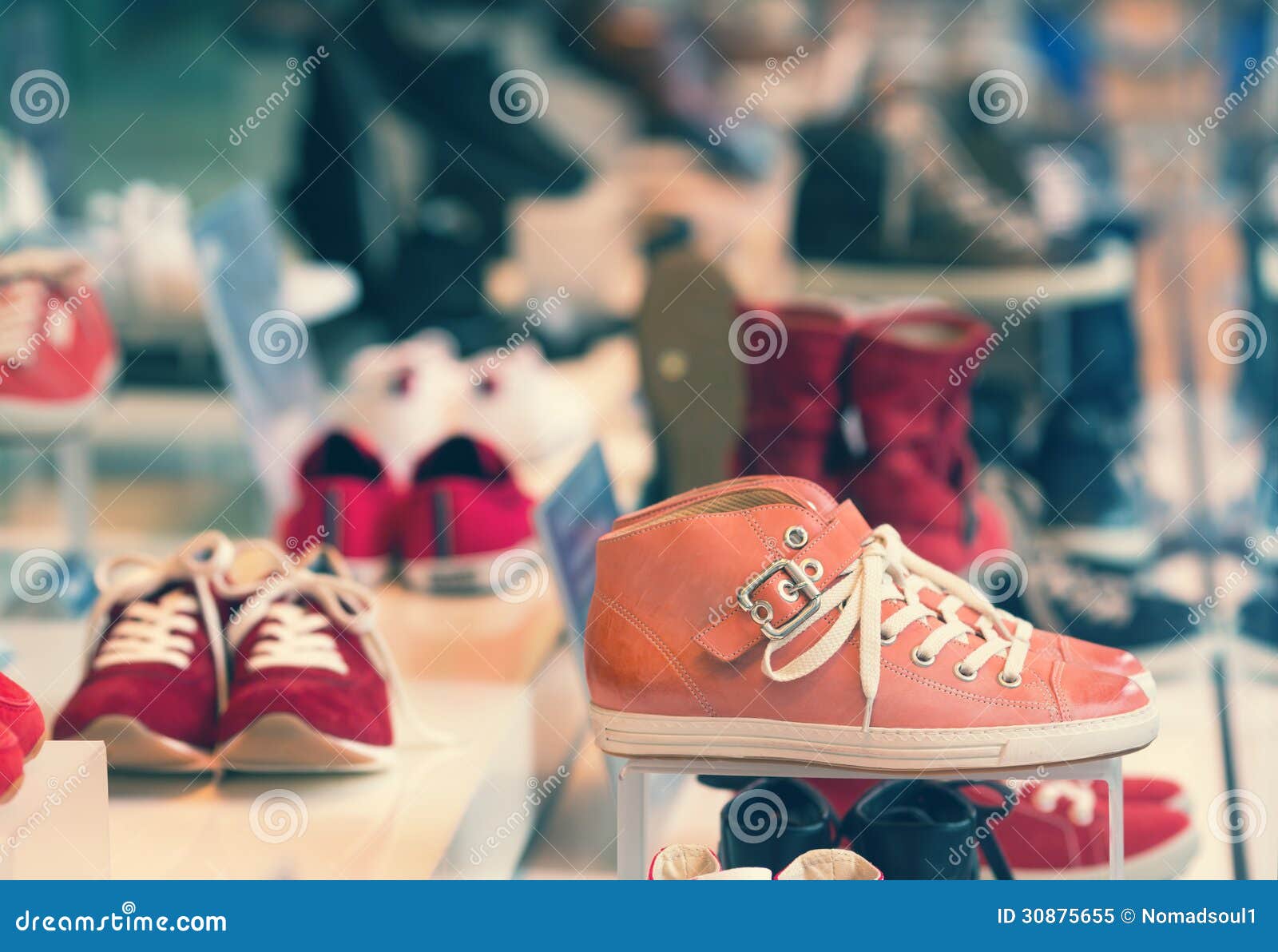 Shoes on display stock image. Image of fashion, elegance - 30875655
