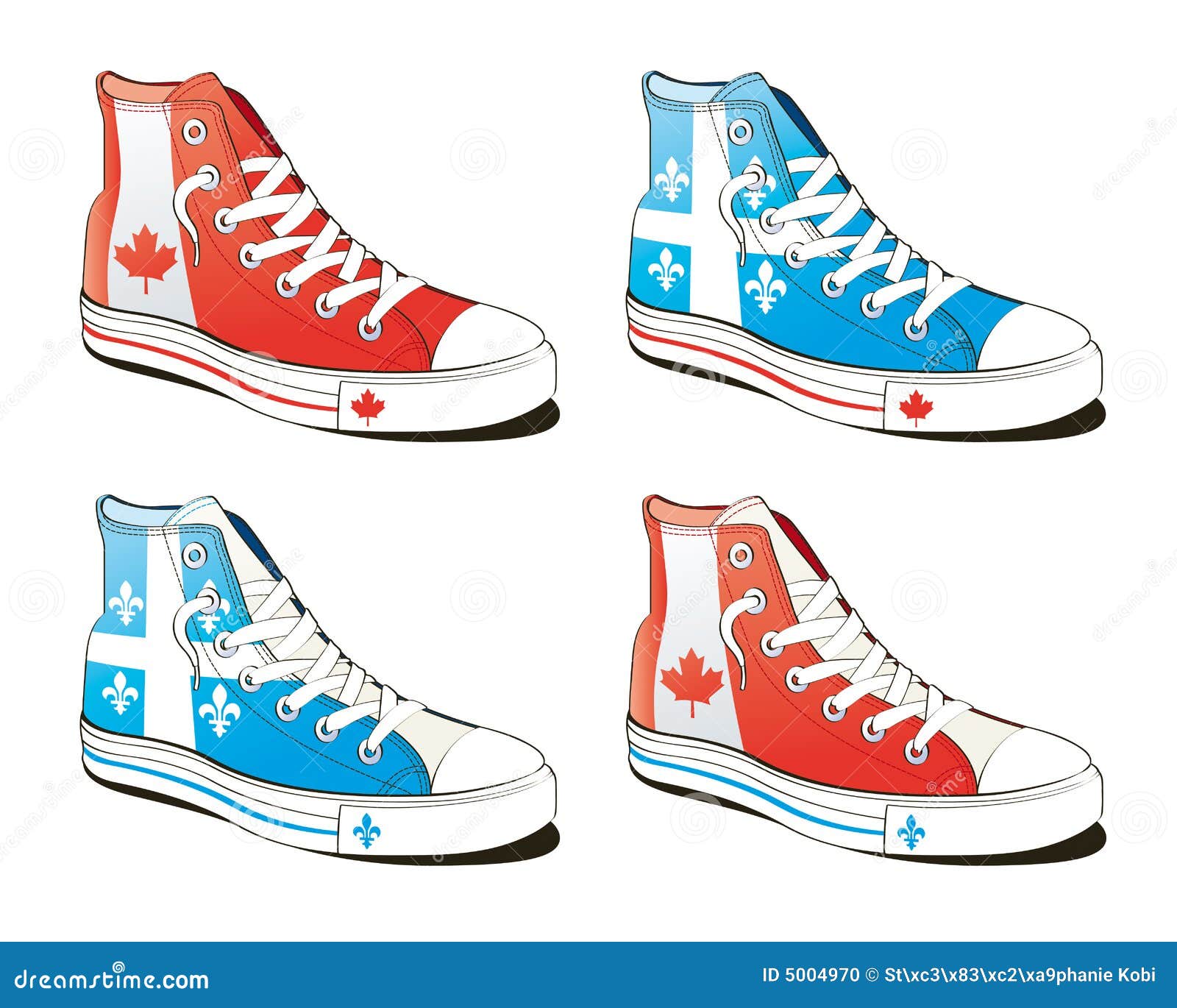 Shoes with flag stock vector. Illustration of canada, flag - 5004970