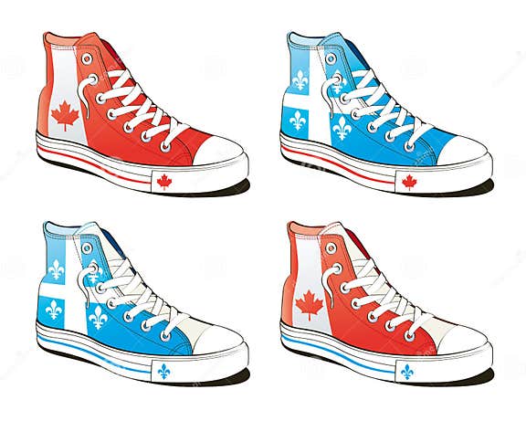 Shoes with flag stock vector. Illustration of canada, flag - 5004970