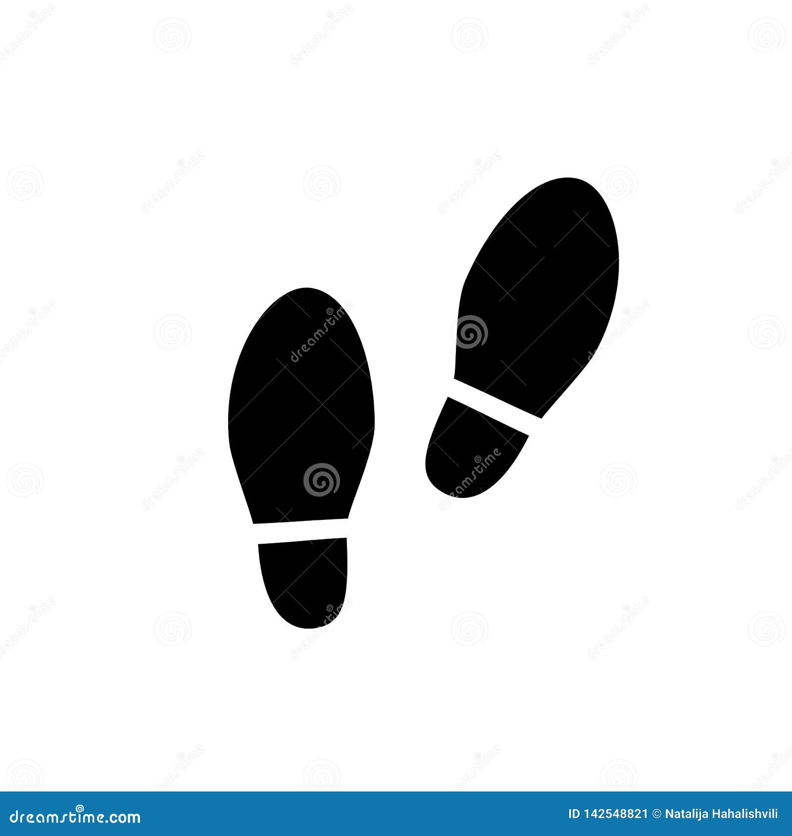 Footsteps Icon Set. Shoes Footsteps Vector Sign. Vector Illustration ...