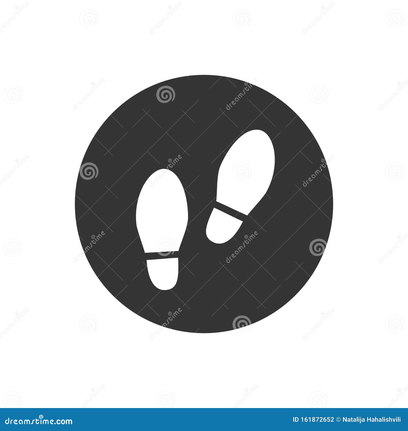 Shoes Footsteps Icon Vector. Pair Of Shoes On White Background. New ...