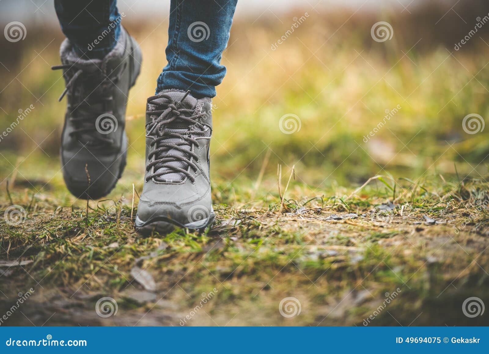 Shoes in a forest stock image. Image of exercise, country - 49694075