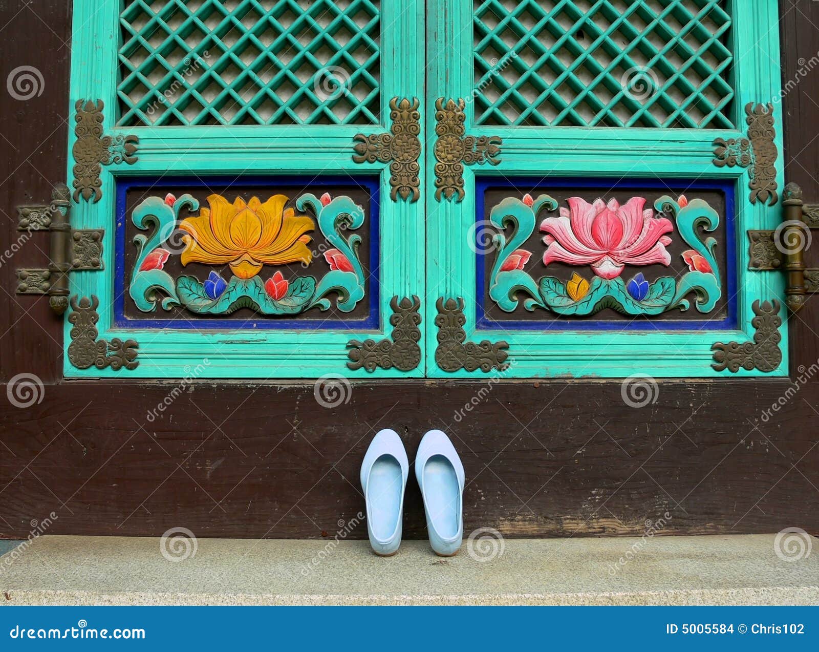Shoes in Front of Buddhist Temple Stock Photo - Image of multi ...