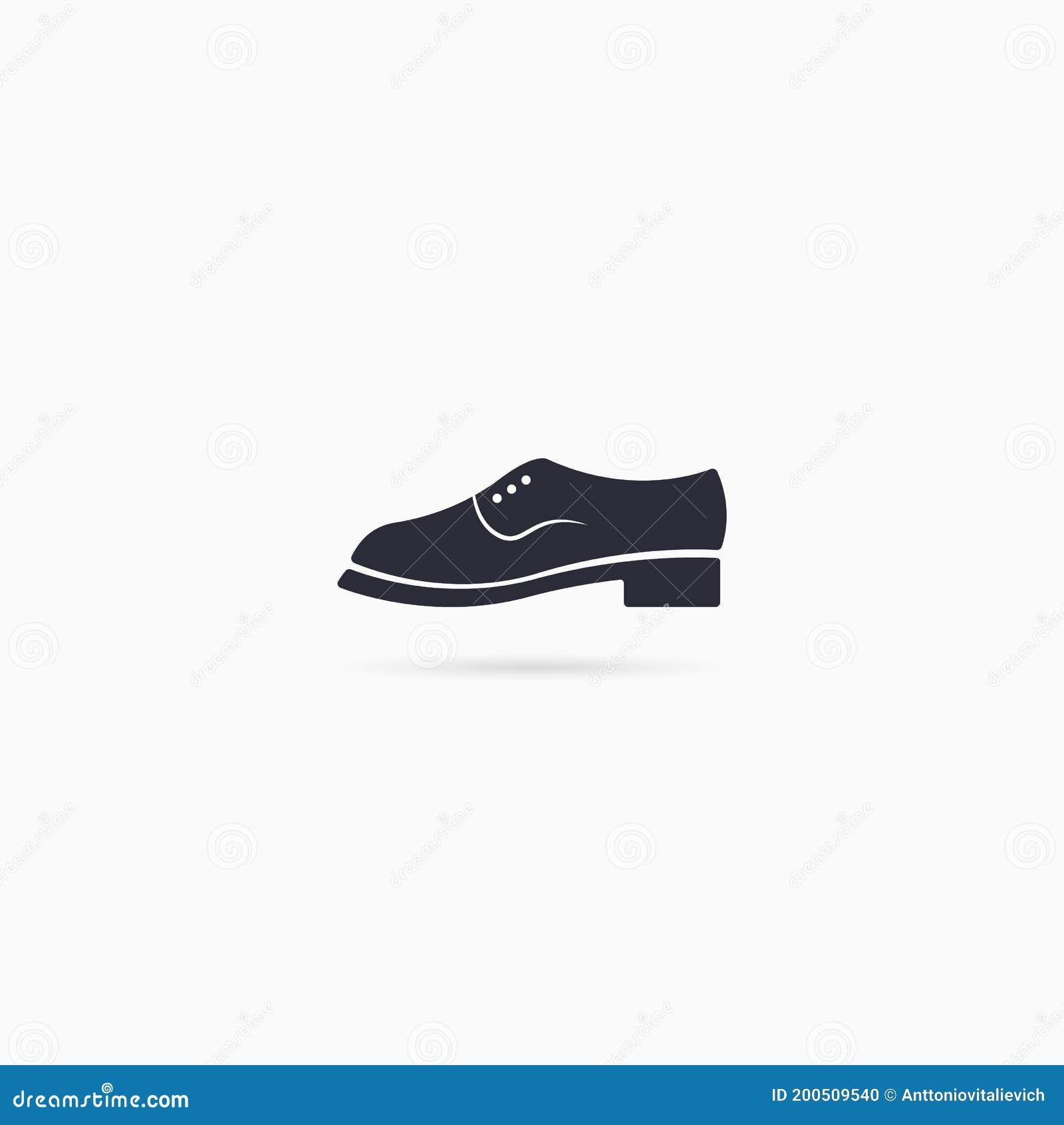 Shoes Icon. Man Shoe Icon with Shadow. Vector Stock Vector ...