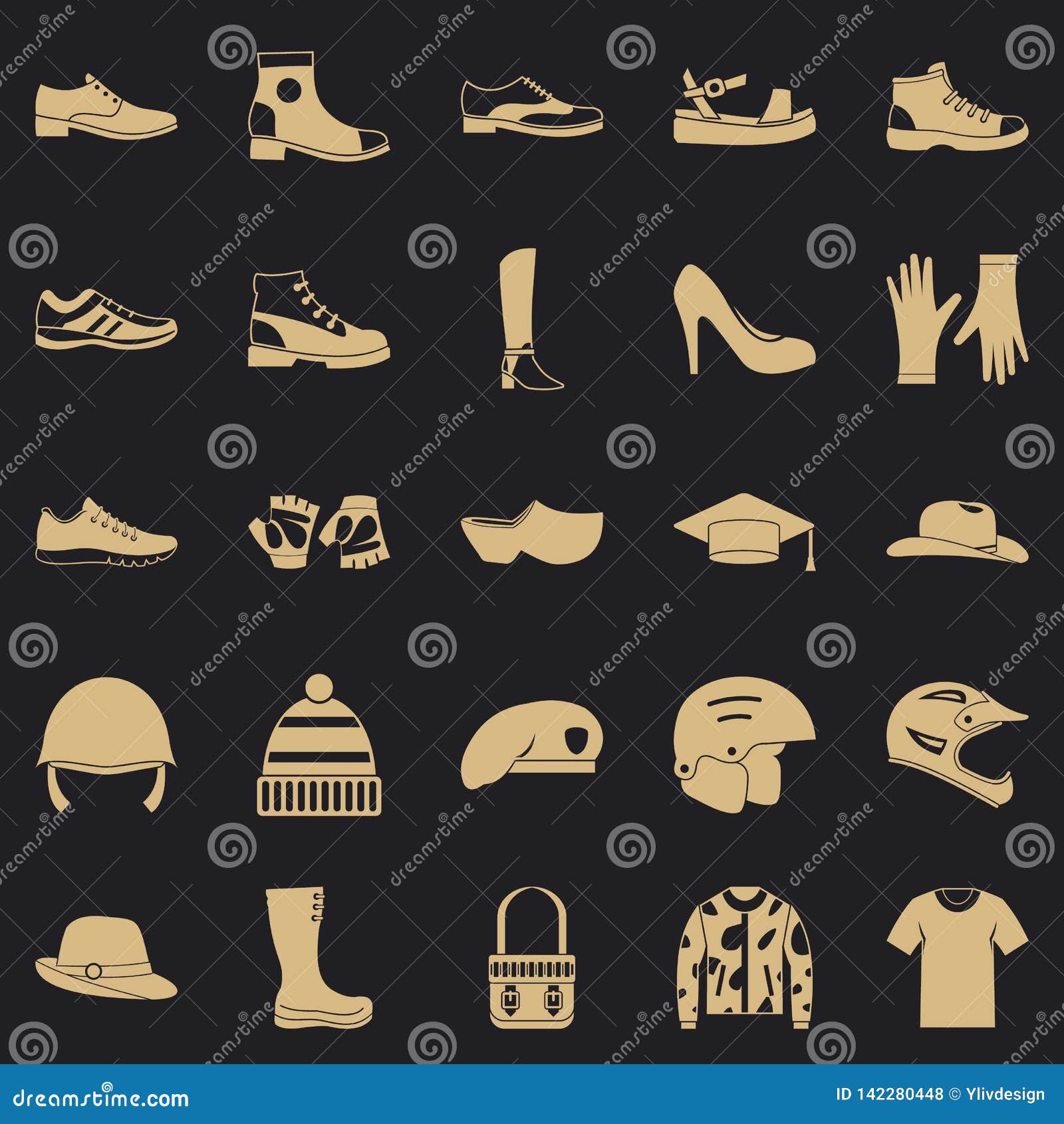 Shoes Icons Set, Simple Style Stock Vector - Illustration of ...