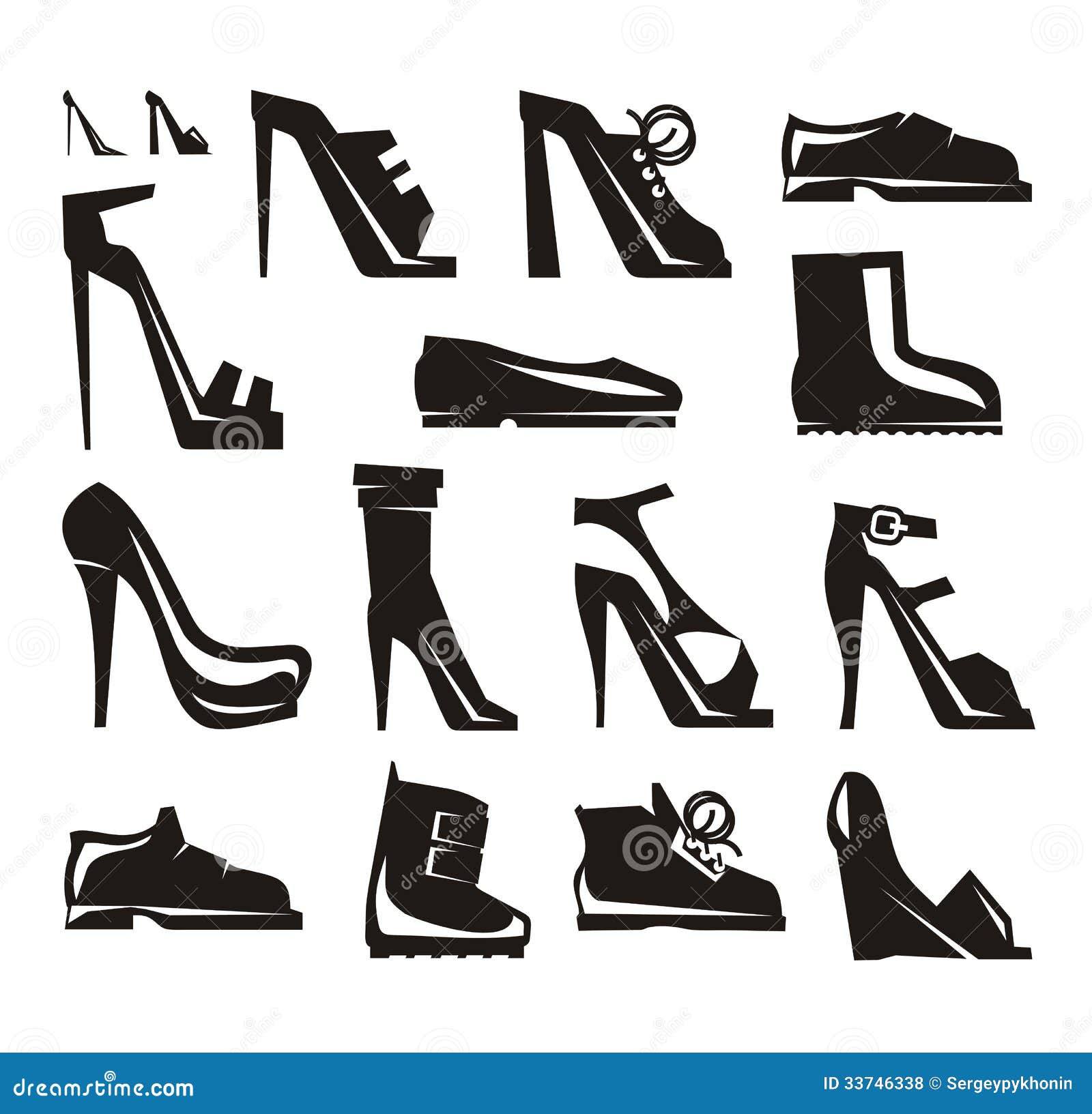 Shoes icons Vector Format stock vector. Illustration of factory - 33746338