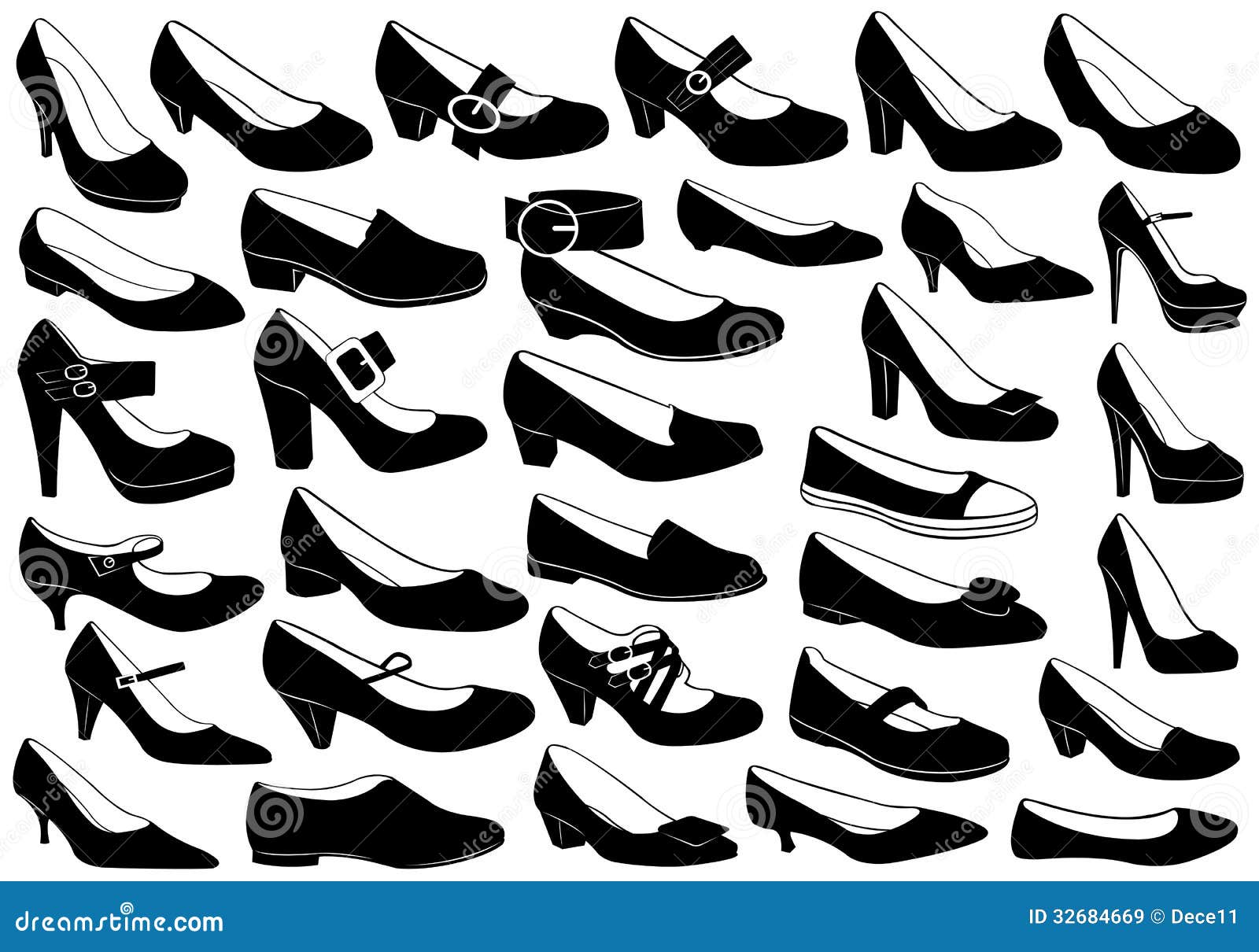 Shoes Illustration Set stock vector. Illustration of style - 32684669