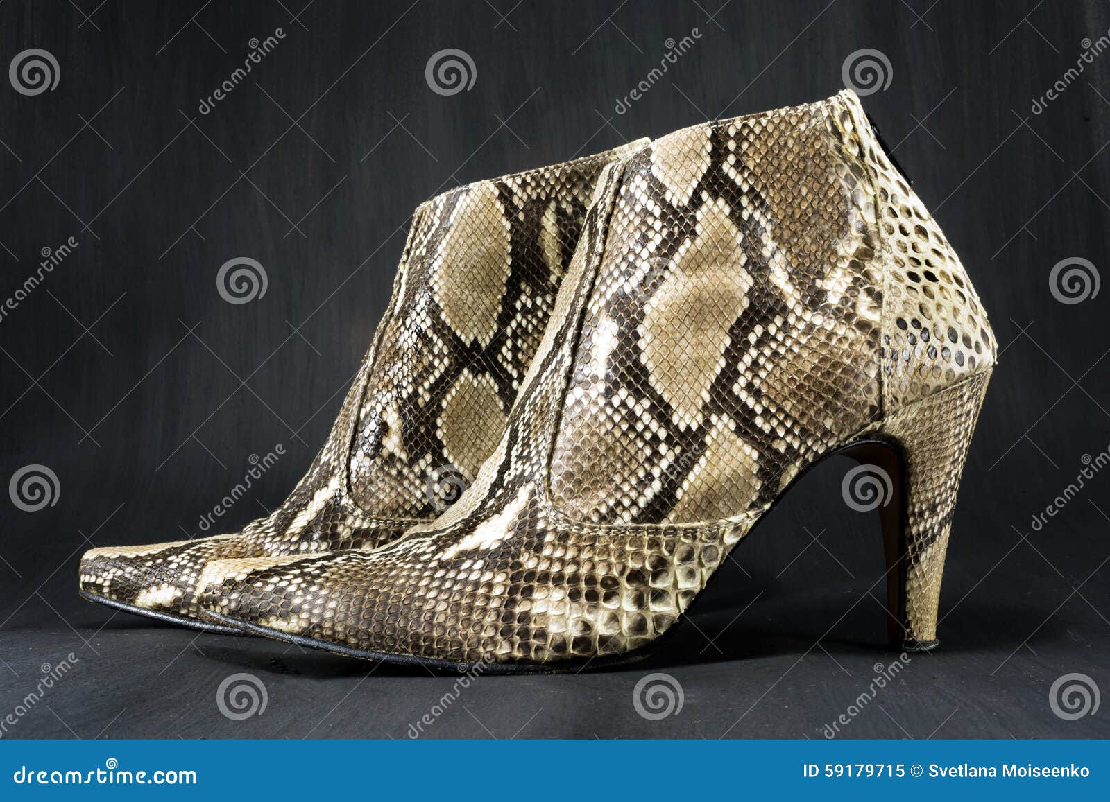 Shoes made of snake skin stock image. Image of clothing - 59179715