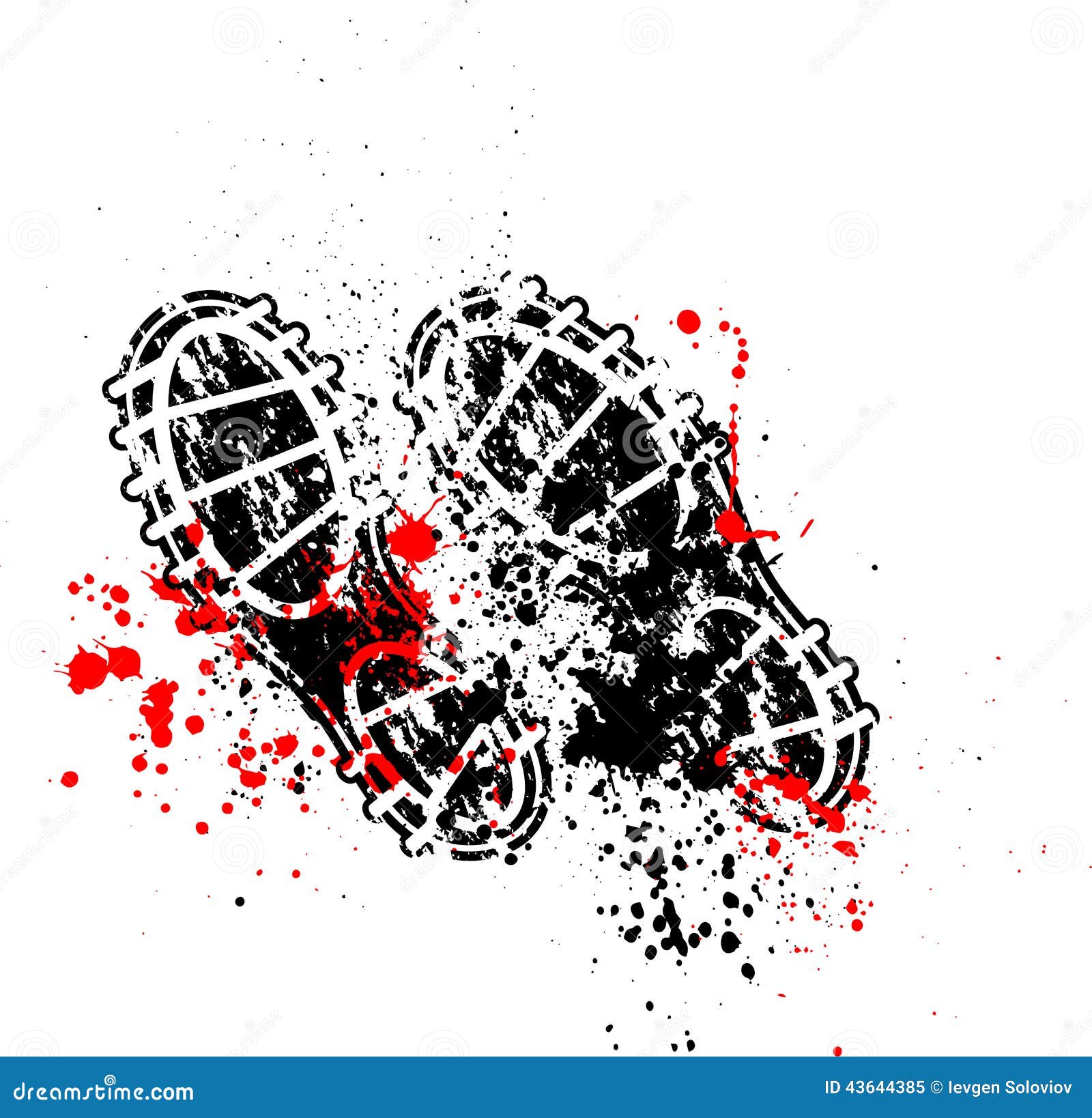 Shoes print ink blots stock vector. Illustration of boot - 43644385