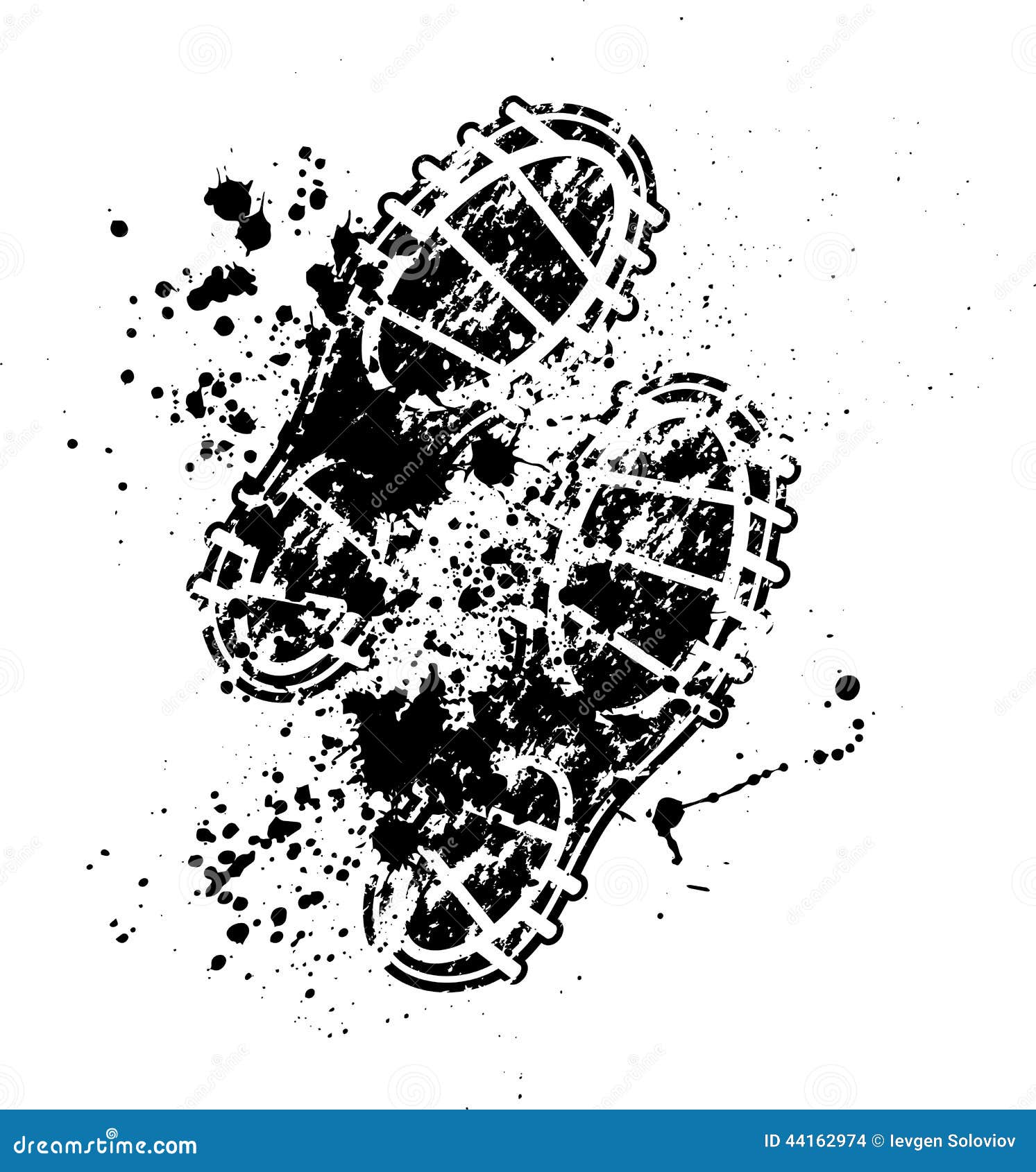 Shoes print ink blots stock vector. Illustration of people - 44162974