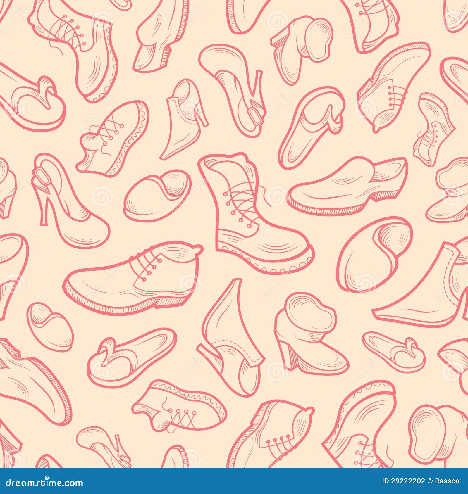 Shoes seamless pattern stock vector. Illustration of snickers - 29222202