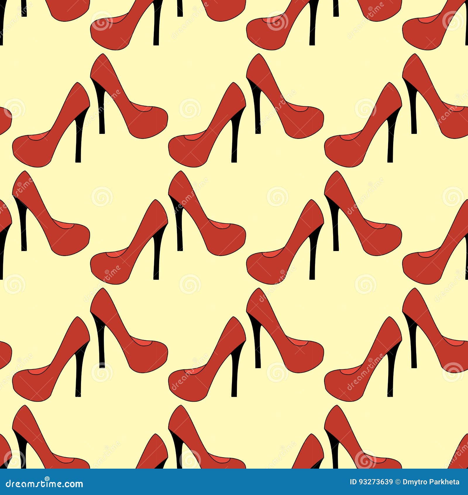 Shoes seamless pattern stock vector. Illustration of knee - 93273639