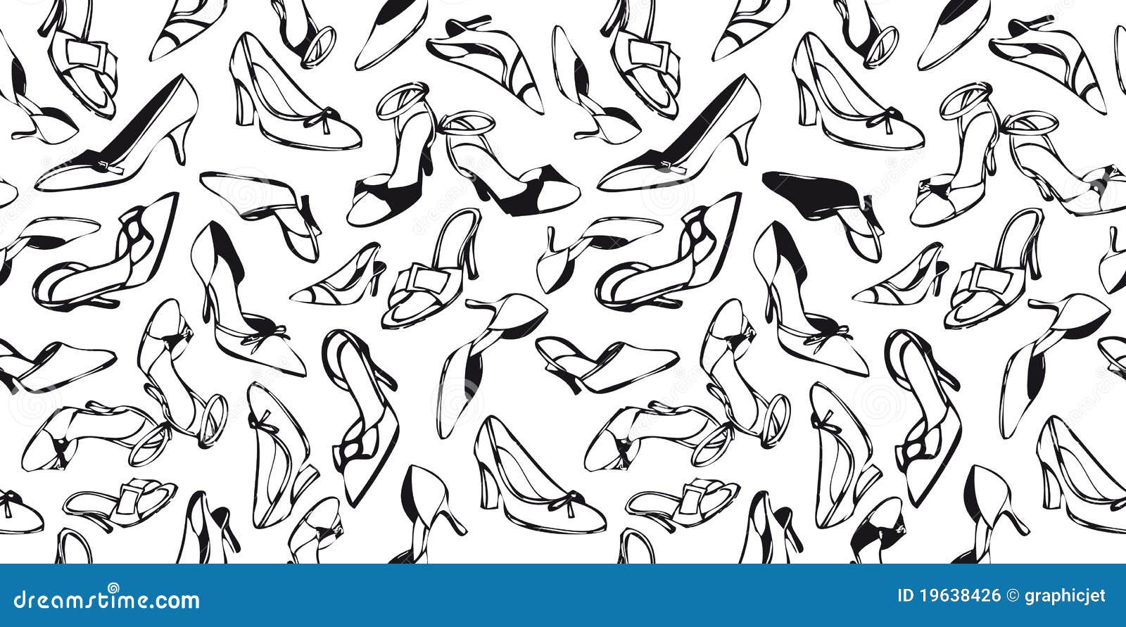 Shoes Seamless Texture Vector Illustration | CartoonDealer.com #19638426