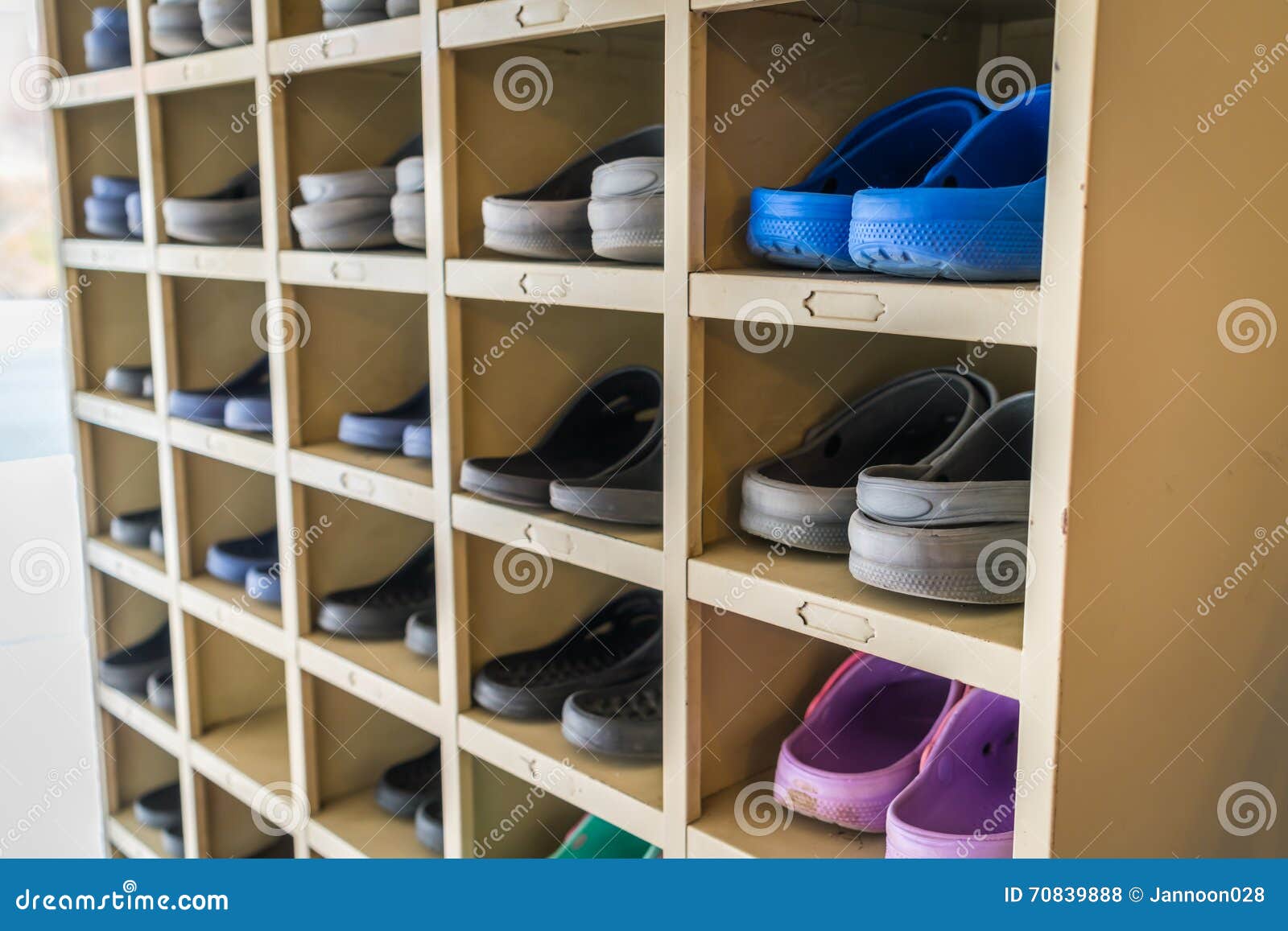 Shoes on a shelf. stock photo. Image of elegant, collection - 70839888
