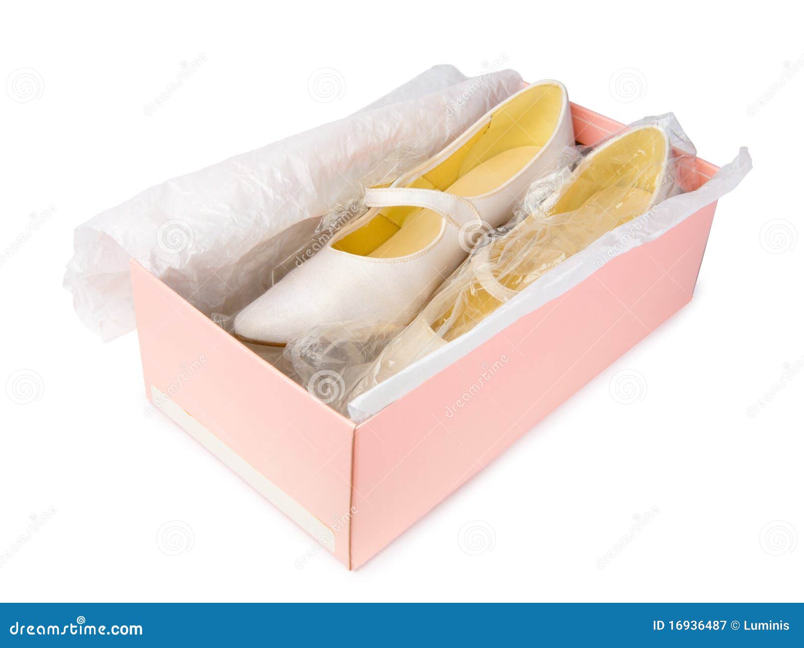Shoes in shoe box stock image. Image of satin, open, pink - 16936487