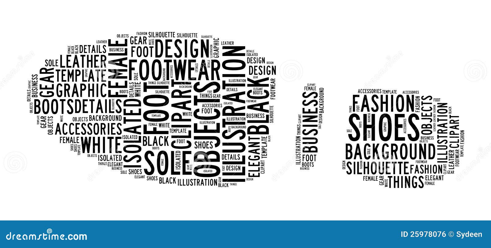 Shoes sole text clouds stock illustration. Illustration of female ...