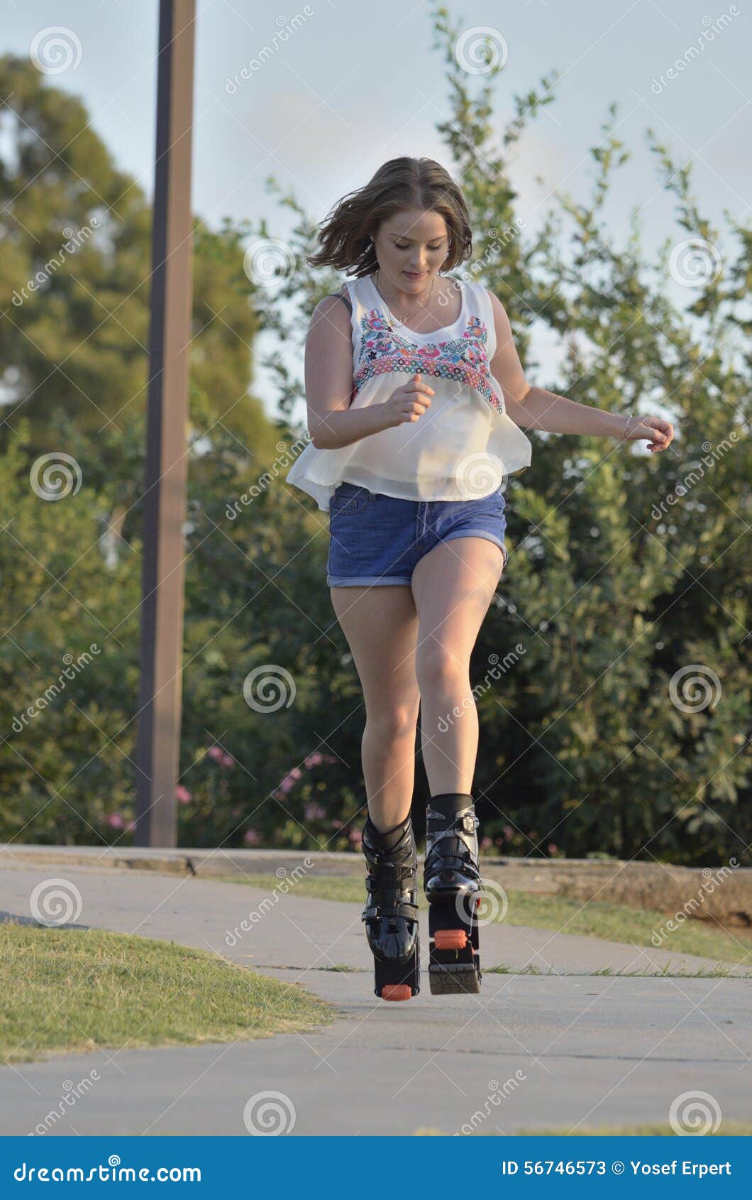 Shoes with Springs for Jumping Stock Image - Image of jogging, sports ...