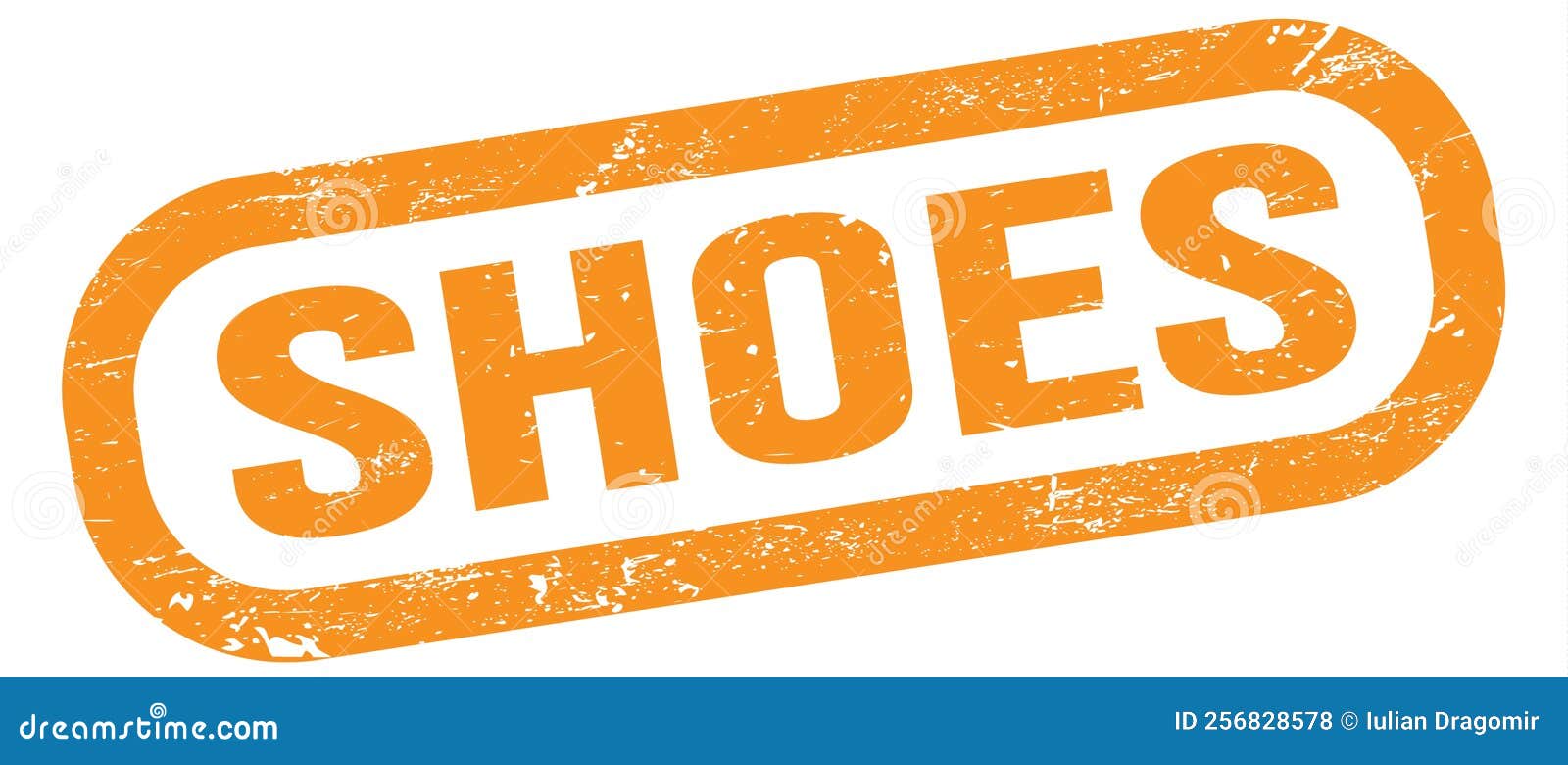 SHOES, Text on Orange Rectangle Stamp Sign Stock Illustration ...