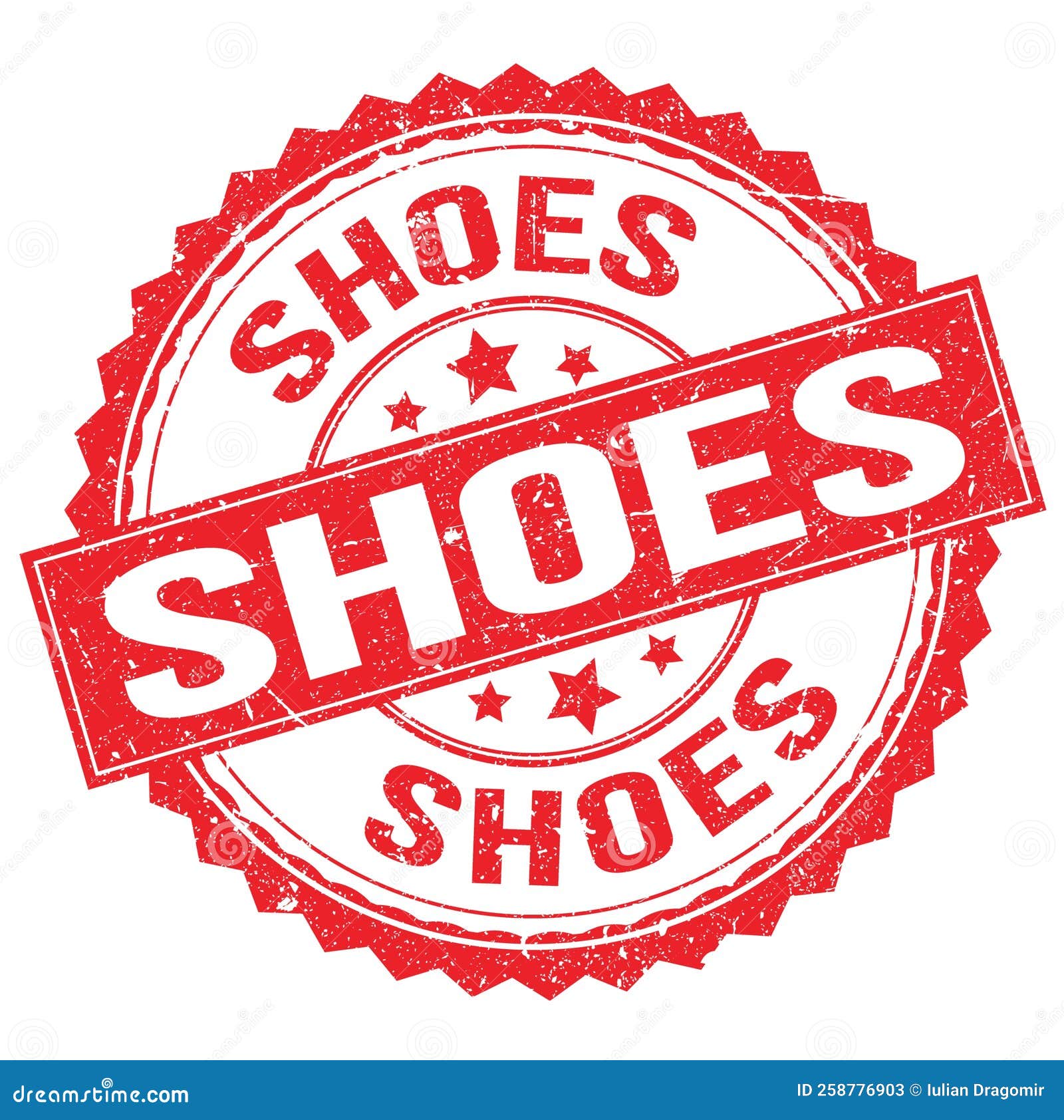 SHOES Text on Red Round Stamp Sign Stock Illustration - Illustration of ...